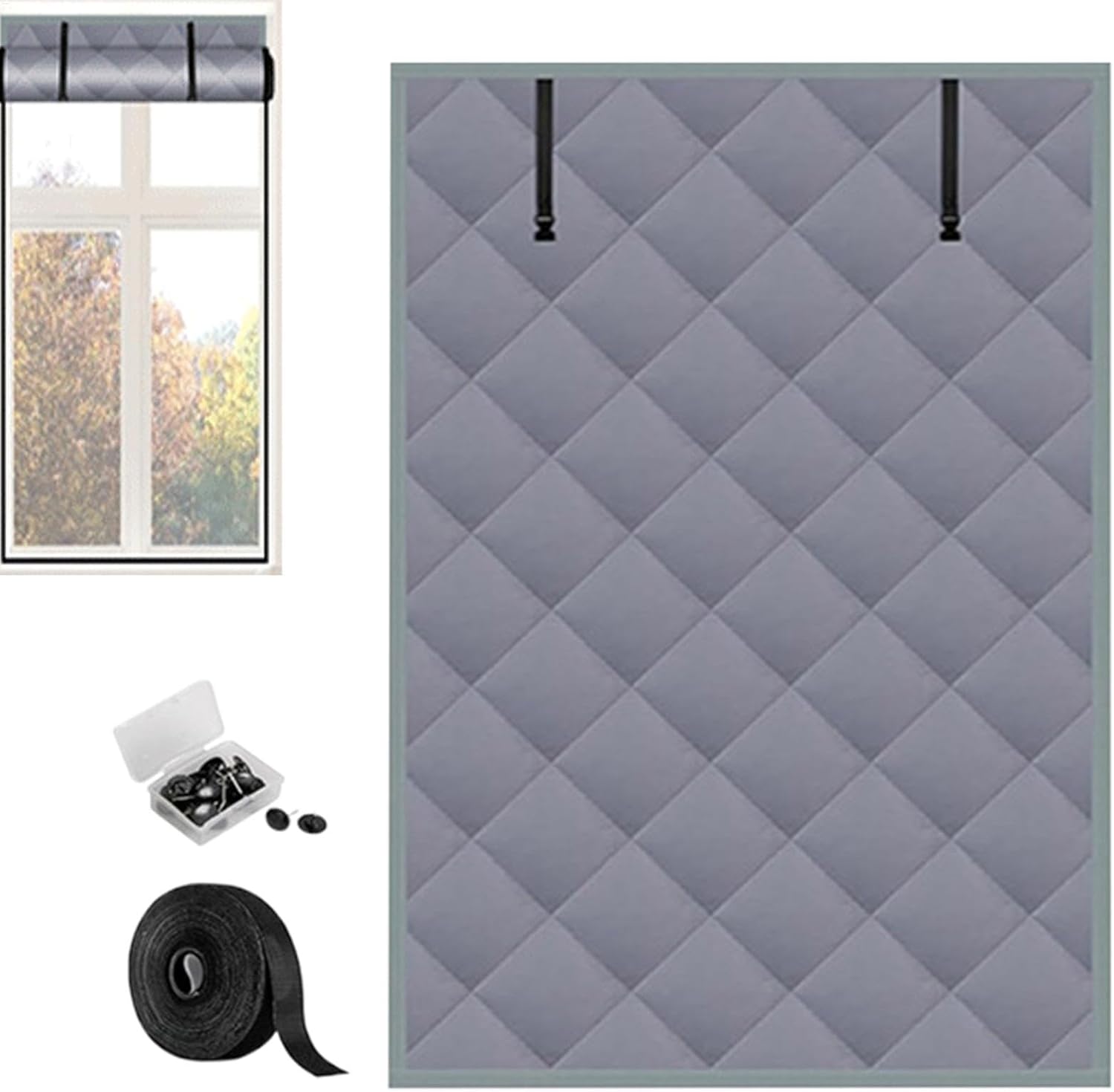 Thermal Insulated Window Cover for Winter, 3 Layer Thicken Thermal ...