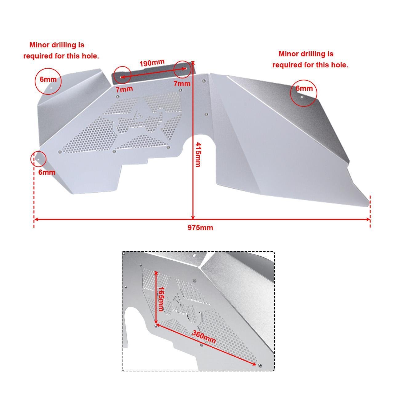 Snapklik.com : Front Inner Fender Liners, High Strength Aluminum Alloy ...