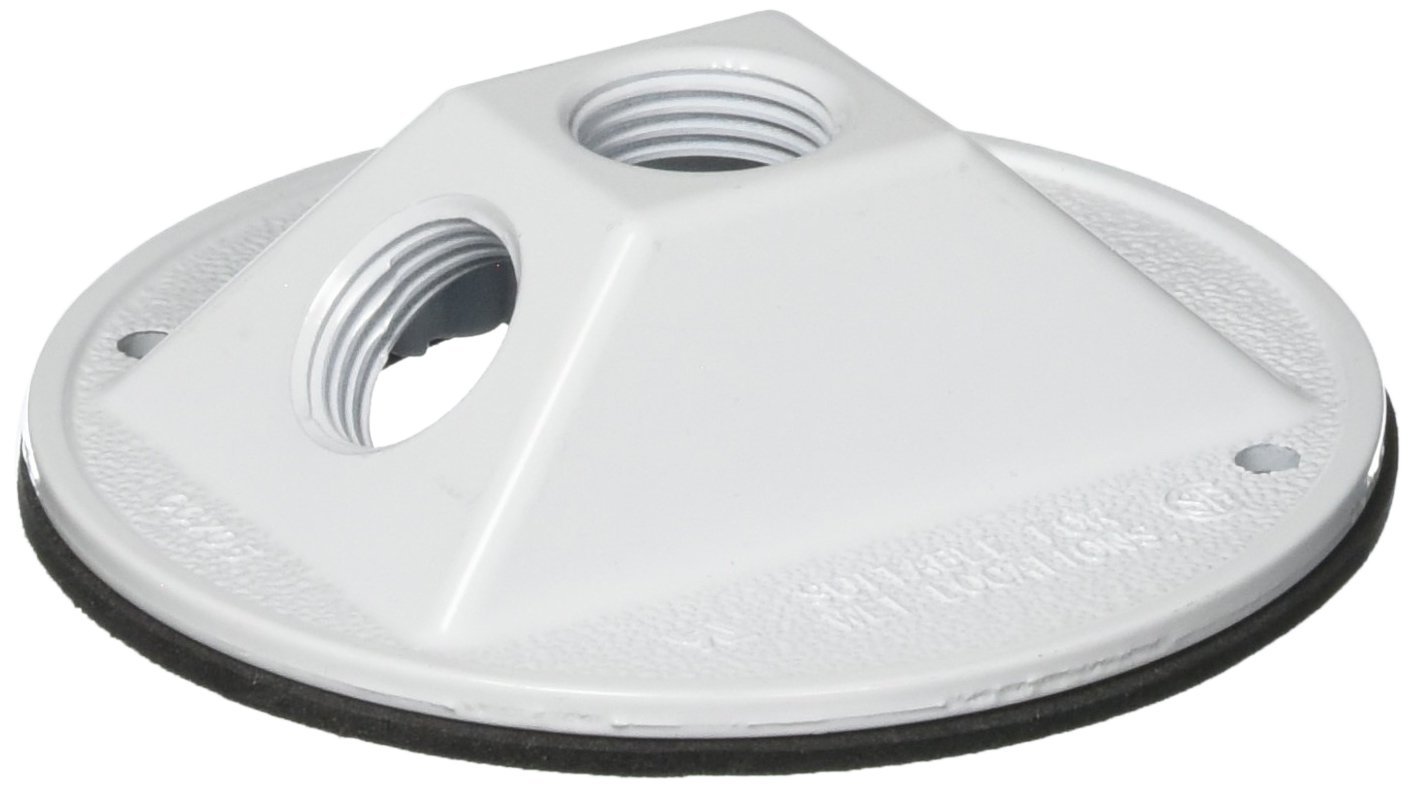 Hubbell 5197-6-Bell Round Lampholder Cover White - Electrical Outlet ...