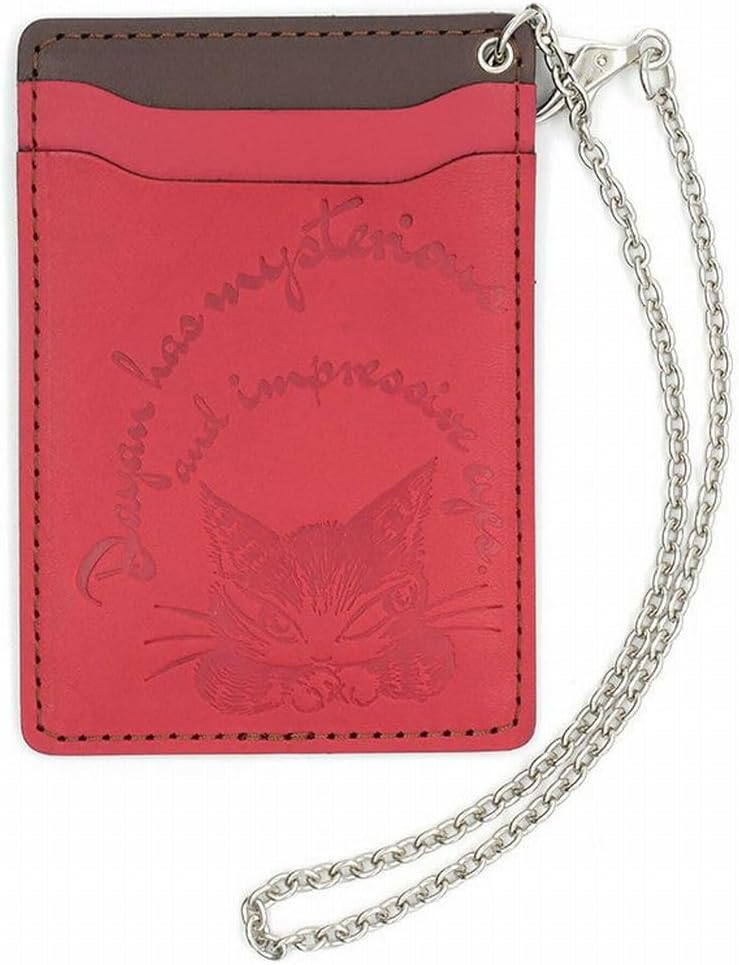 Amazon | [わちふぃーるど] ダヤン 本革 1面パスケース ぐるぐる 赤 | わちふぃーるど(Wachifield) | 定期入れ