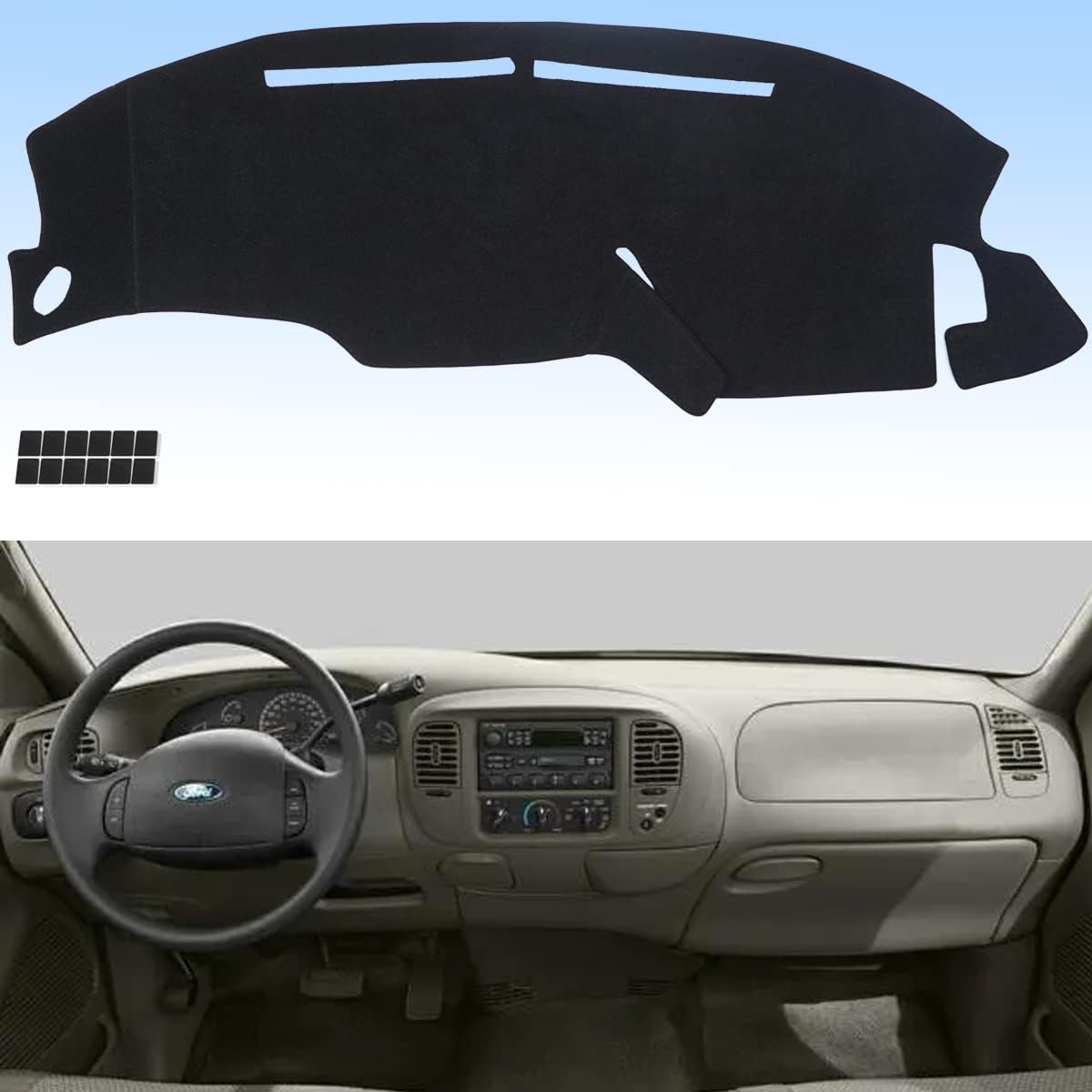 Amazon.com: AUQDD Dashboard Cover Flannel Dash Mat Custom Compatible ...