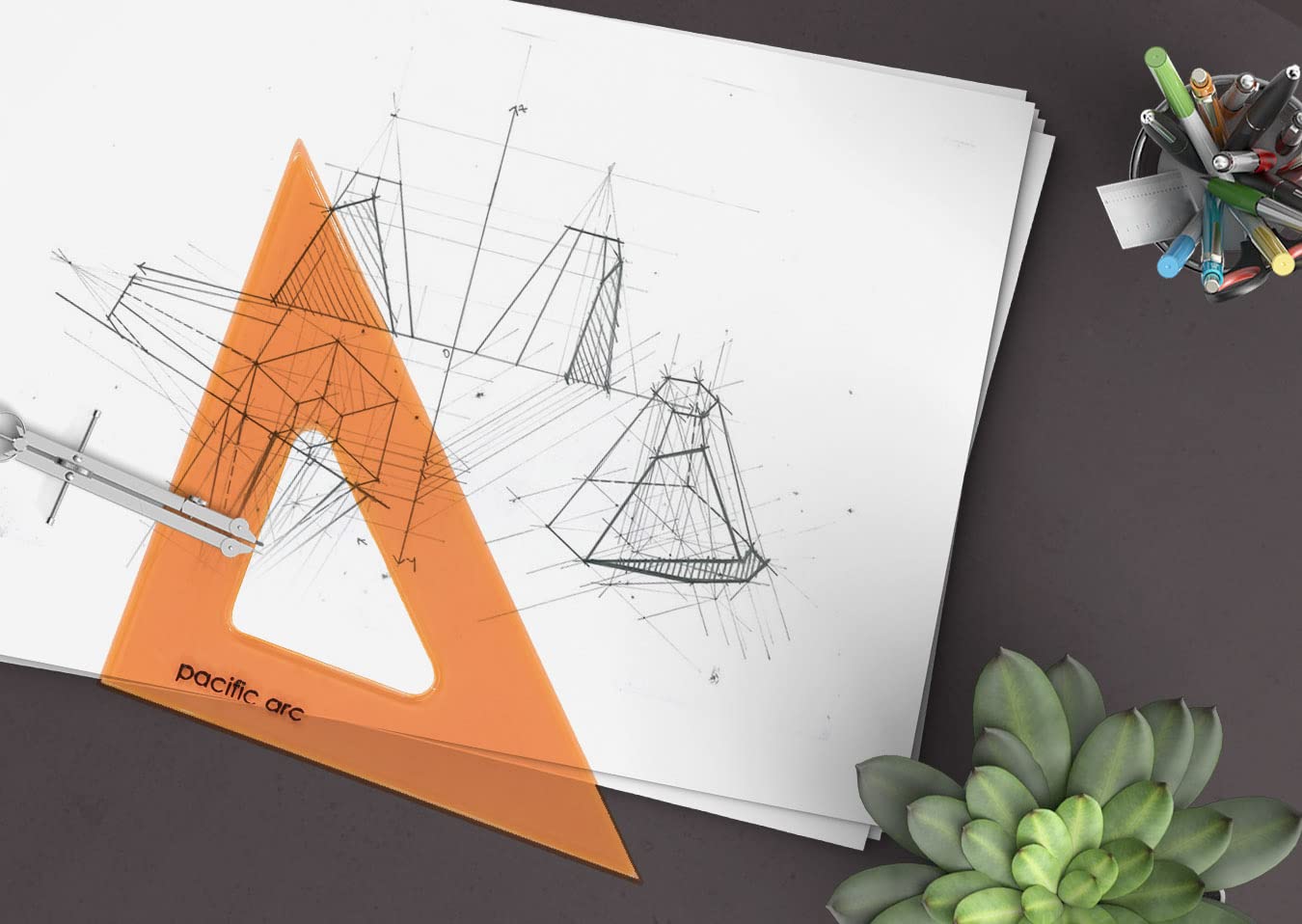 Snapklik.com : Pacific Arcs Scholastic Triangle - 10 Inch - Fluorescent ...