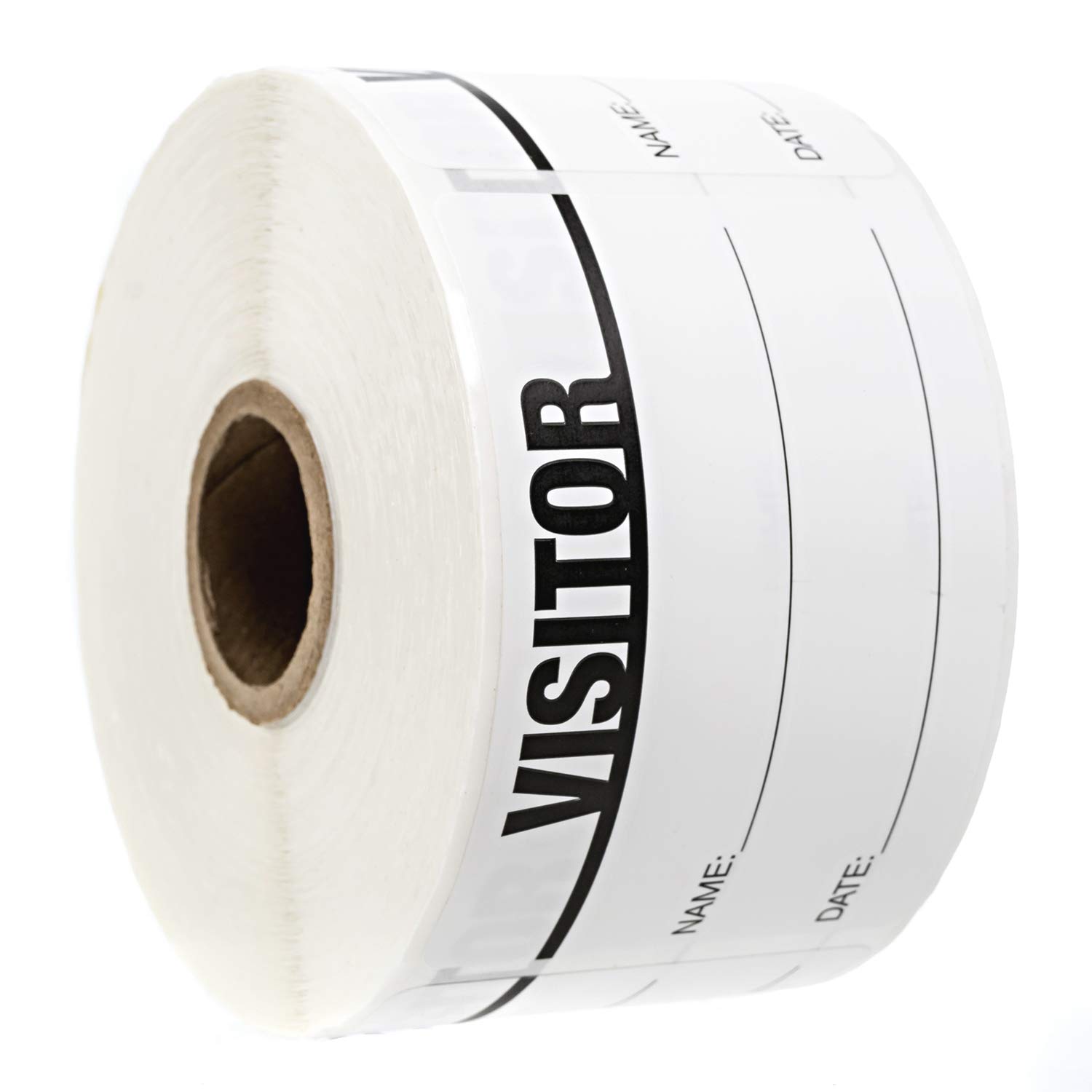 Snapklik.com : Black On White Visitor Pass / 500 Classic ID Labels ...