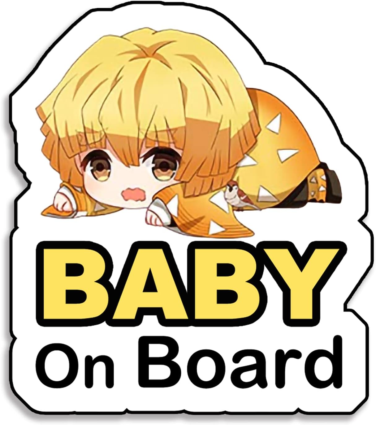 Amazon.com - Daina Super Cute Baby Zenitsu On Board Reflective Bumper ...
