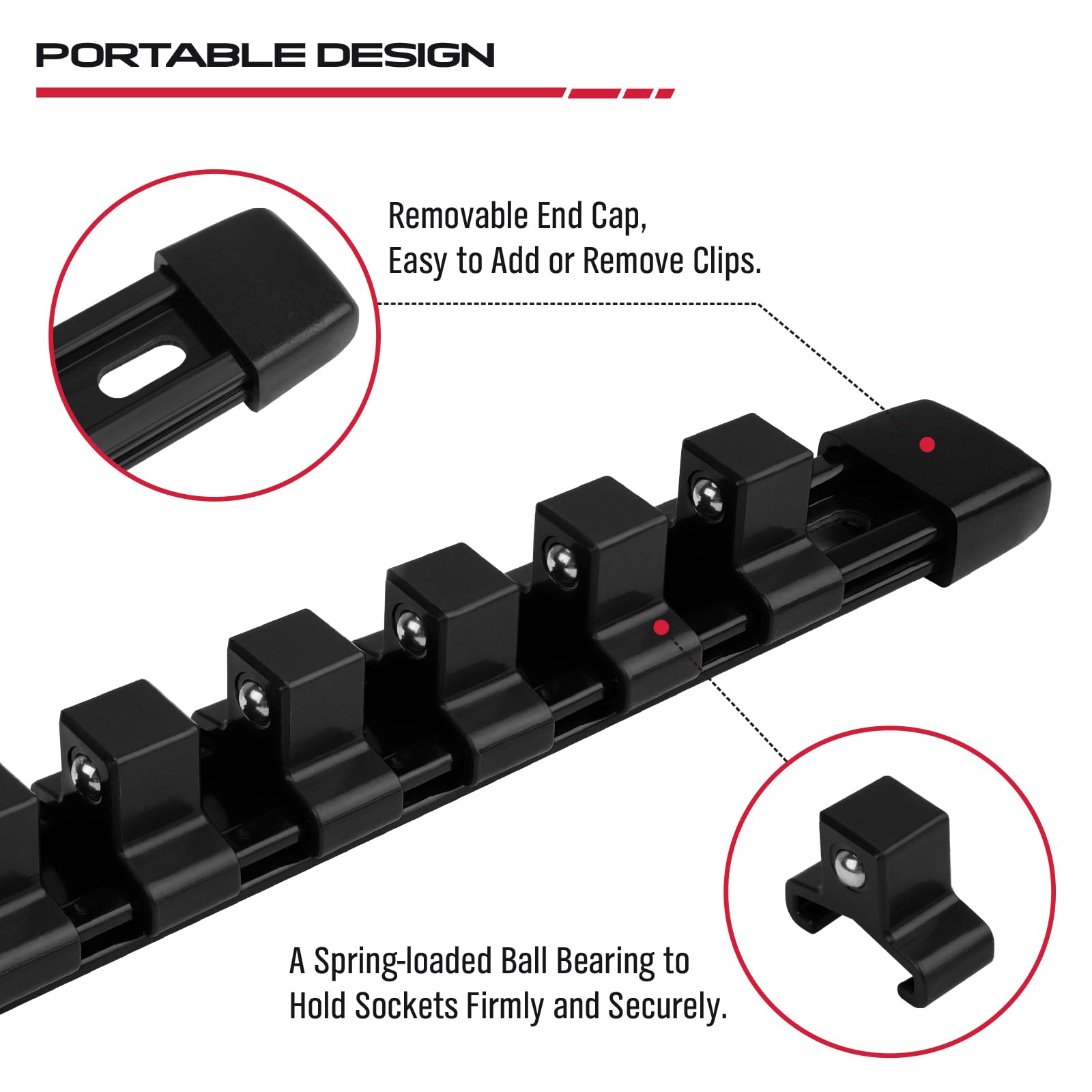 Snapklik.com : Socket Organizer Holder Tool Box: 12-Piece Socket ...