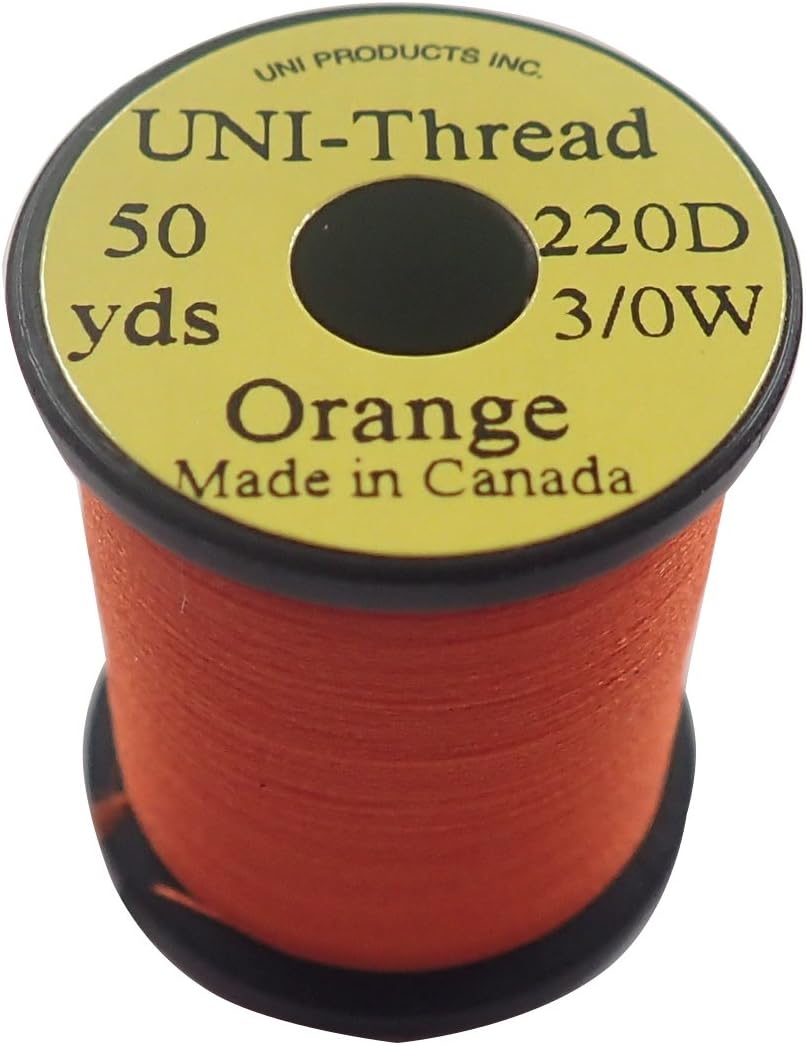 Amazon.com : TIEMCO Fly Tying UNI Uni Thread, 3/0, 50 Yard, Orange ...