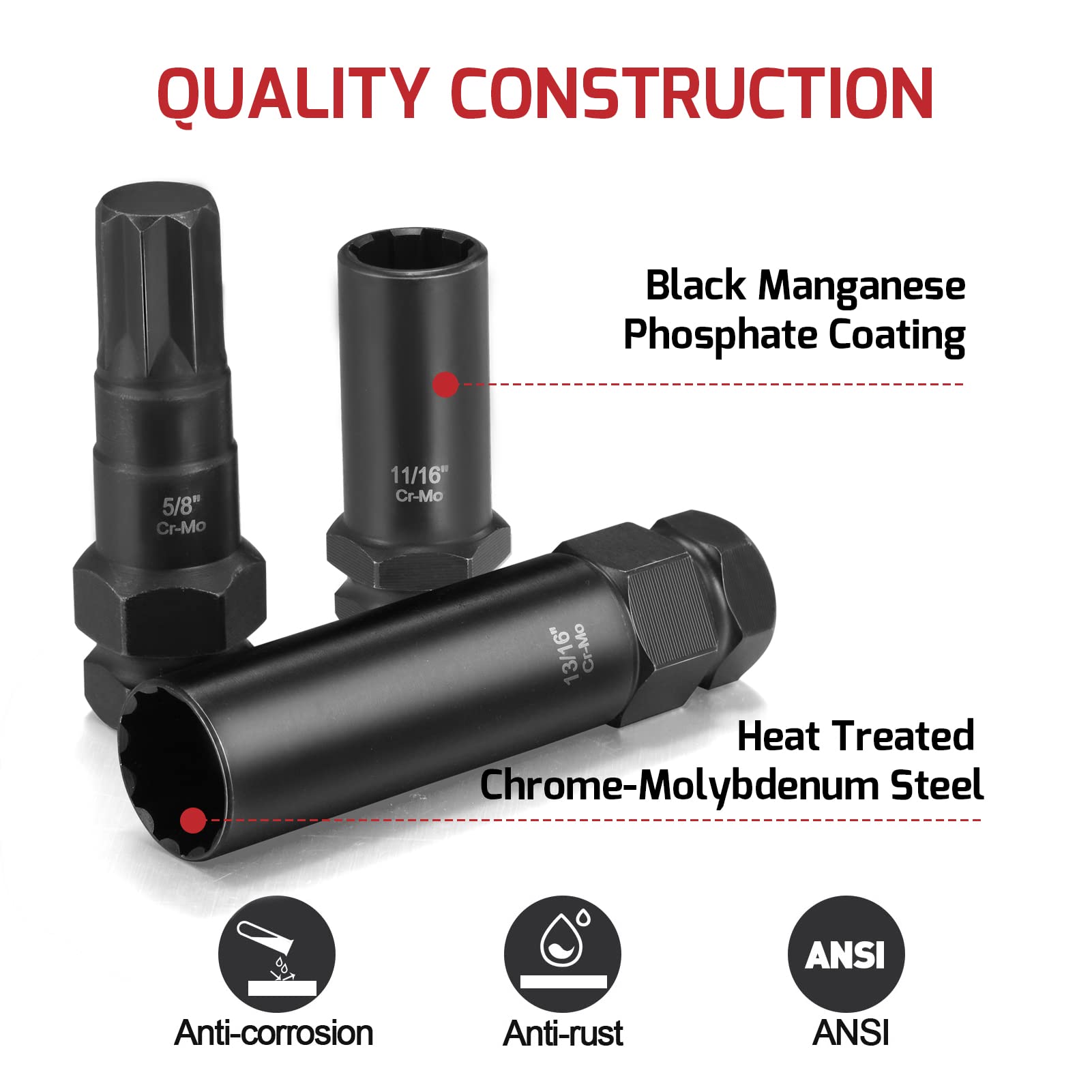 Snapklik.com : 16-Piece Locking Lug Master Key Set, SAE And Metric ...