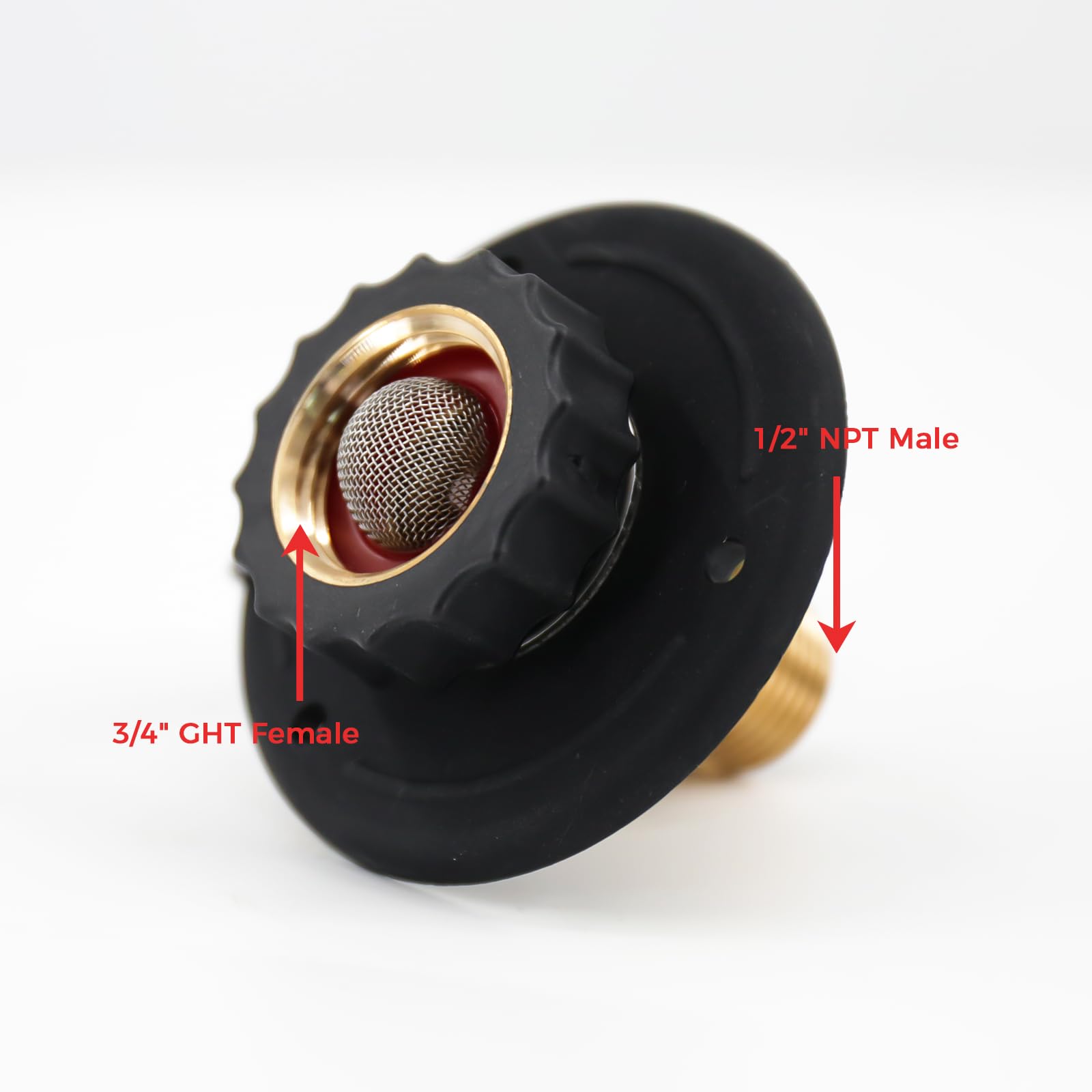 Camper Sewer Hose RV City Water Fill Inlet Flange Brass With Hose Elbow ...