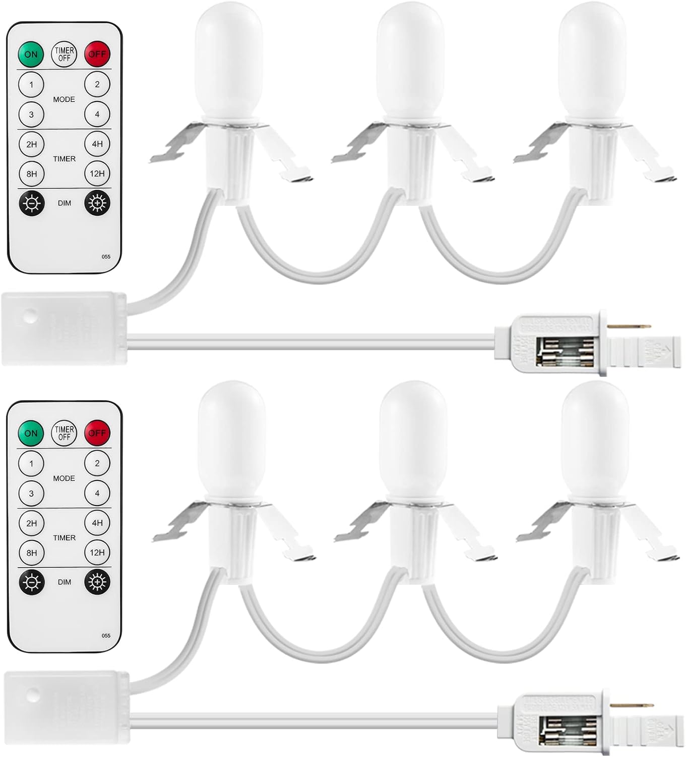 Remote Control Lighting System, 6.5Ft Accessory Cord with 3LED C7 Warm ...