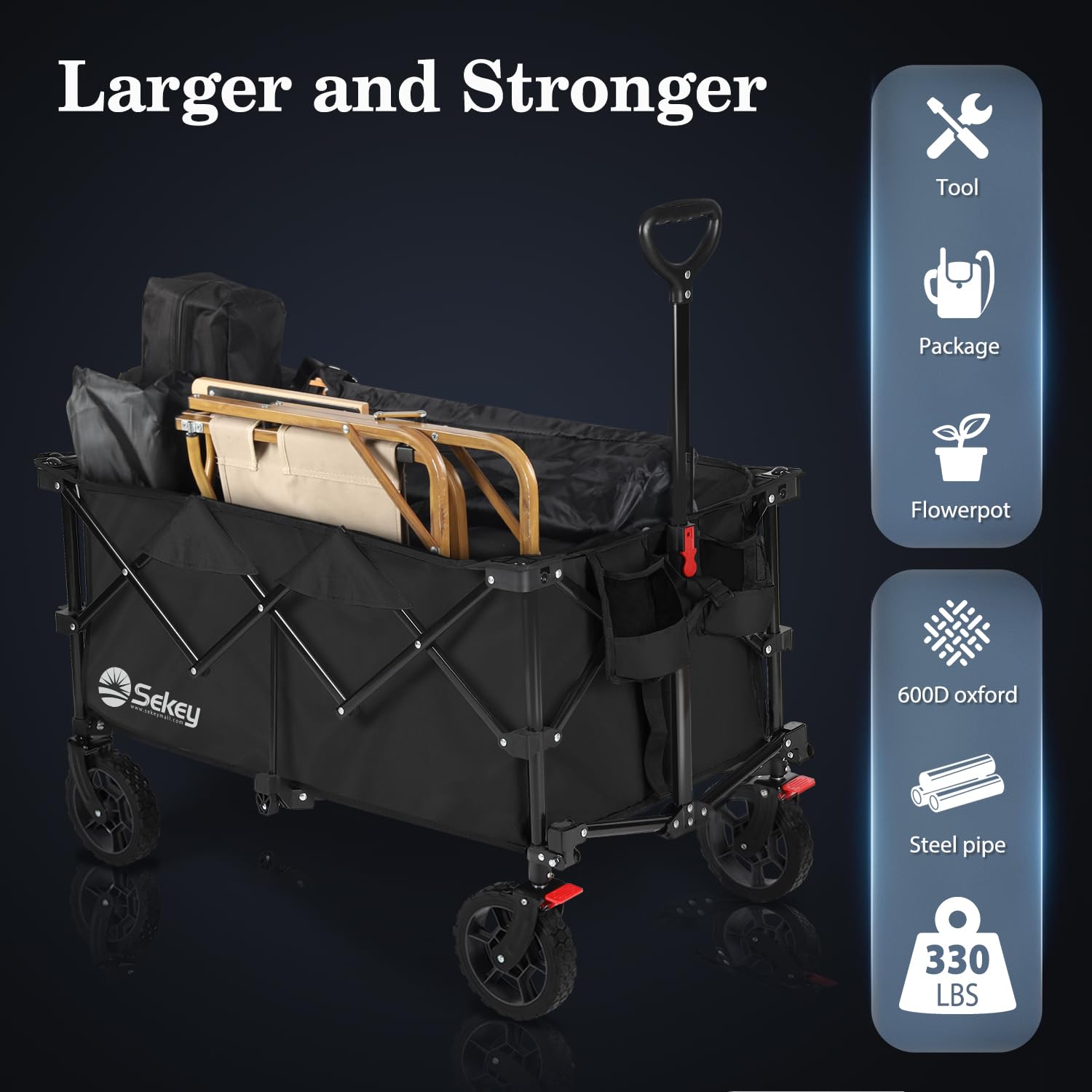 Snapklik.com : Sekey Collapsible Foldable Wagon