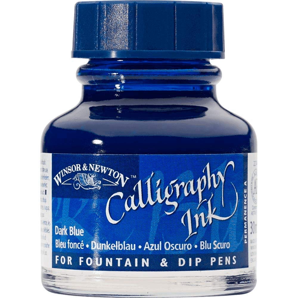 Amazon.com: Winsor & Newton Calligraphy Ink, 30ml (1-oz) Bottle, Dark Blue