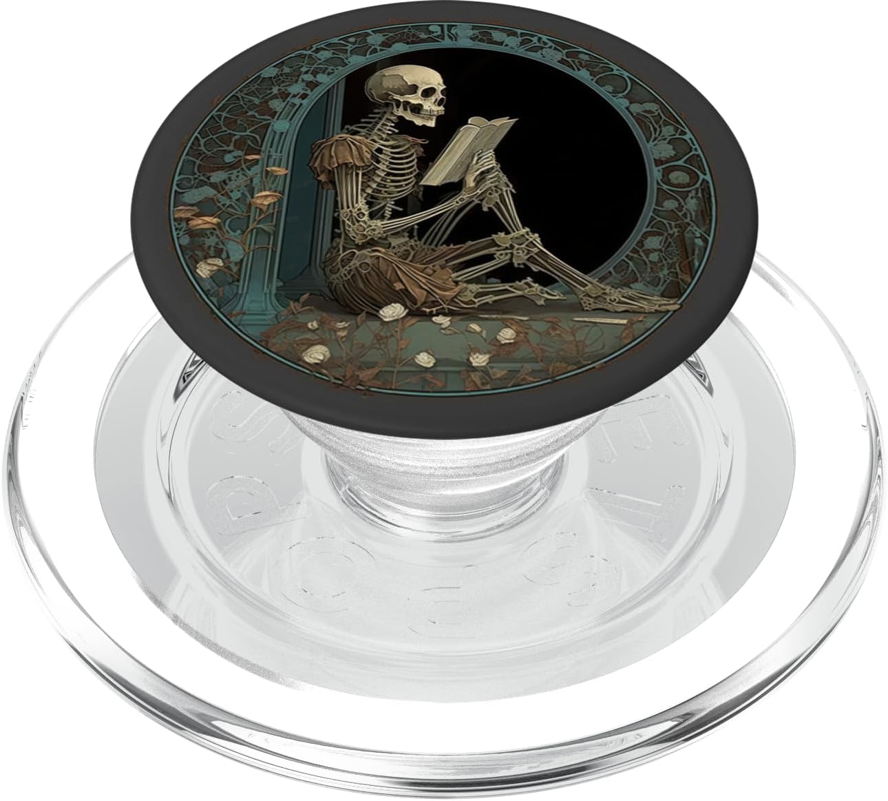 Amazon.com: Librarian Skeleton Gothic Goth Book Reading Lover Pink ...