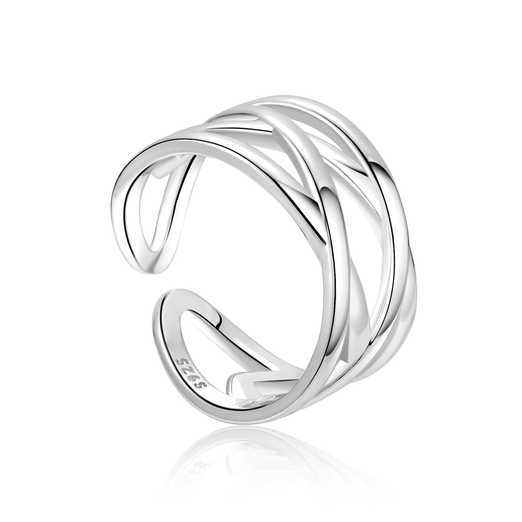 Amazon.com: YZSFMZGE 925 Sterling Silver Thumb Rings for Women Open ...