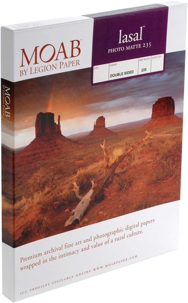 Amazon.com : Moab Lasal Photo Matte, Double Sided, Bright White ...
