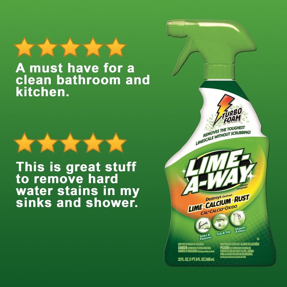 Lime-A-Way Bathroom Cleaner, 132 fl oz, Removes Lime Calcium Rust: Buy ...