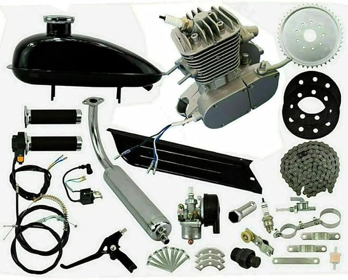 100CC 2 Stroke Motor Engine Kit Motorised Bicycle Push Petrol Gas ...