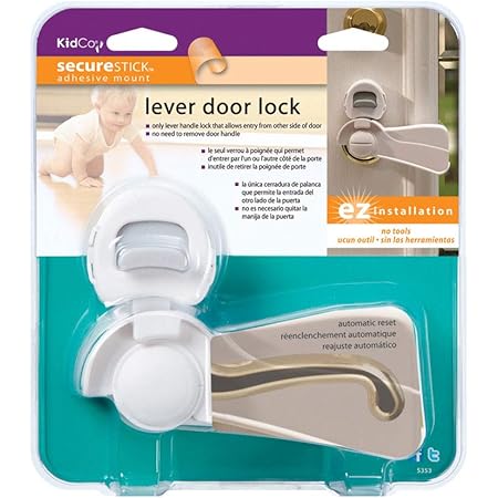 Amazon.com : KidCo S353 Door Lever Lock White : Indoor Safety Gates : Baby