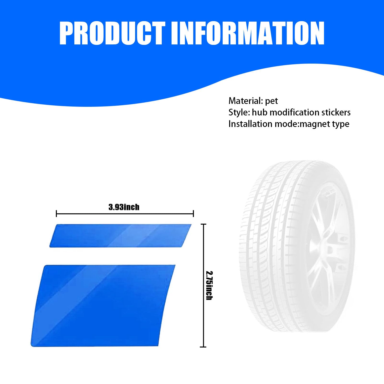 Snapklik.com : Nowkont Pack-6 Car Wheel Rim Reflective Sticker, 3.93 X ...