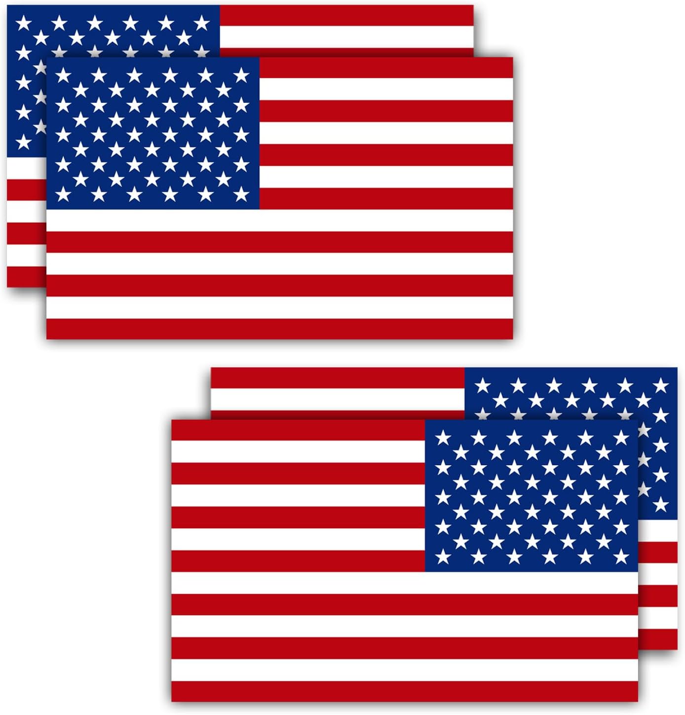 Amazon.com: Reverse and Forward Facing American Flag Stickers FA ...
