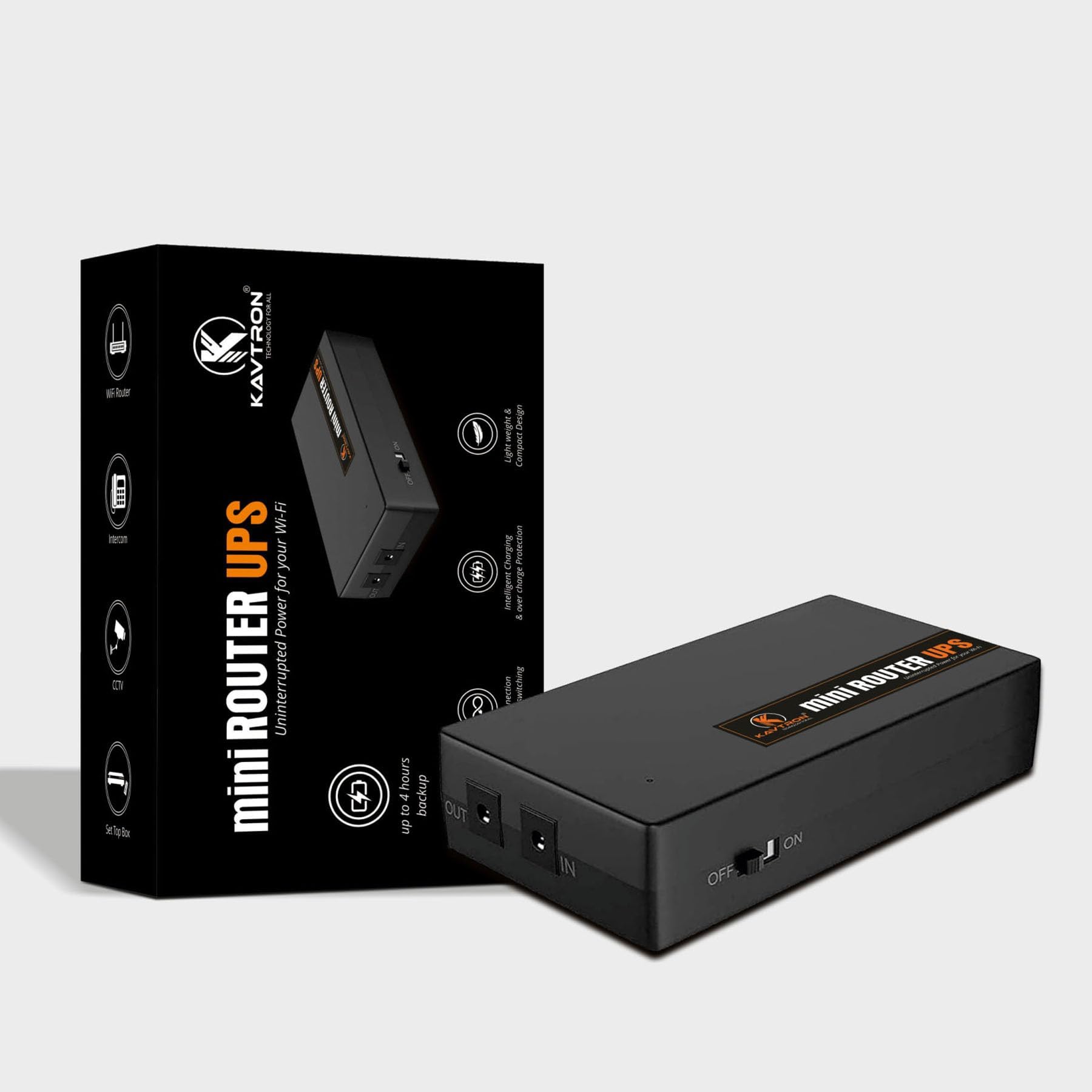 RESONATE RouterUPS CRU5V2A - UPS (Power Backup) for Wi-Fi Router, ONT ...