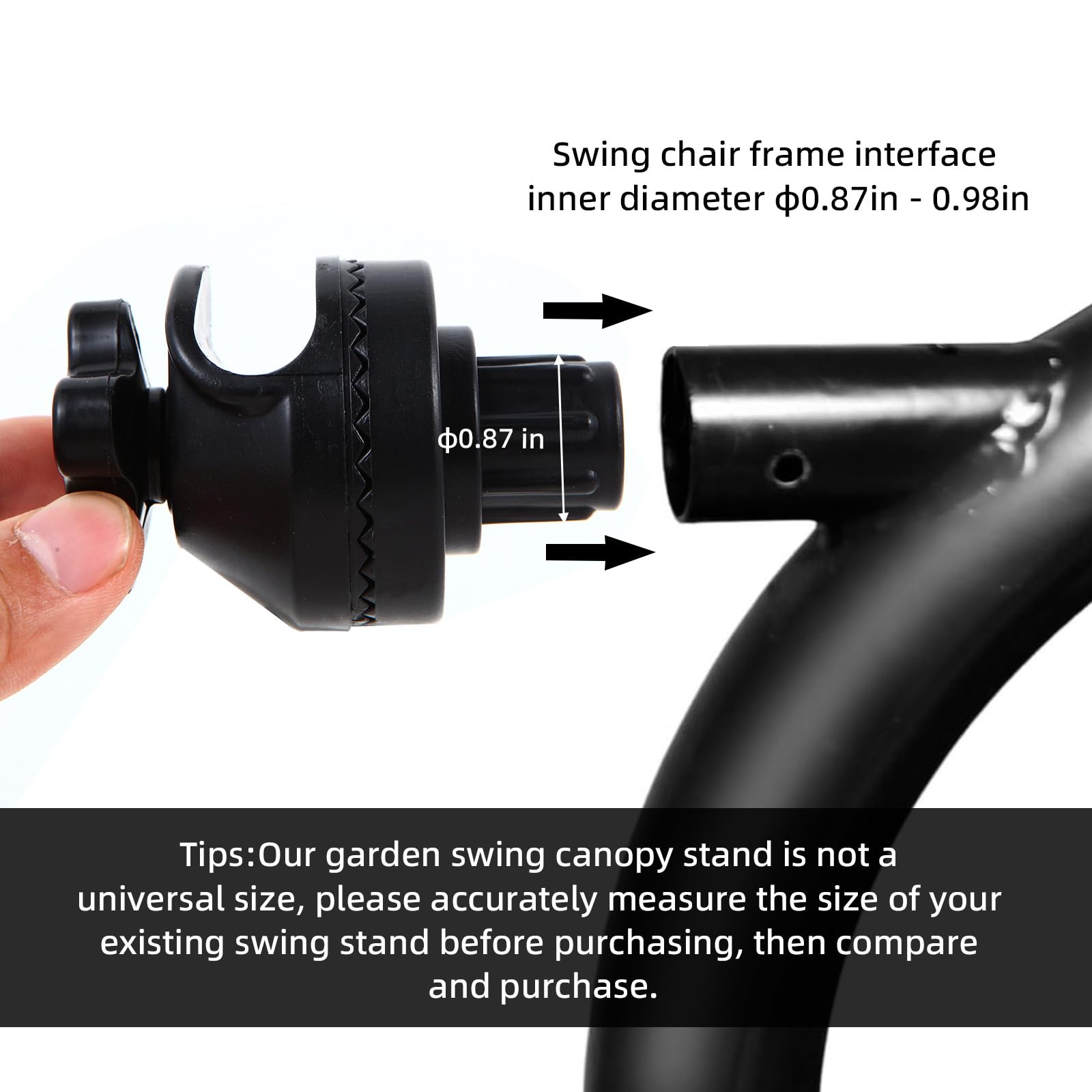 Snapklik.com : Garden Swing Plastic Fittings 2Pcs,Porch Patio Swing ...