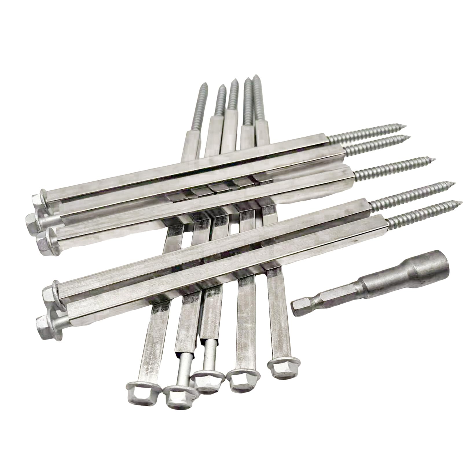 7‘ (approx. 17.8 cm) Gutter Screws with Metal Ring (Pack of 10) Gutter ...