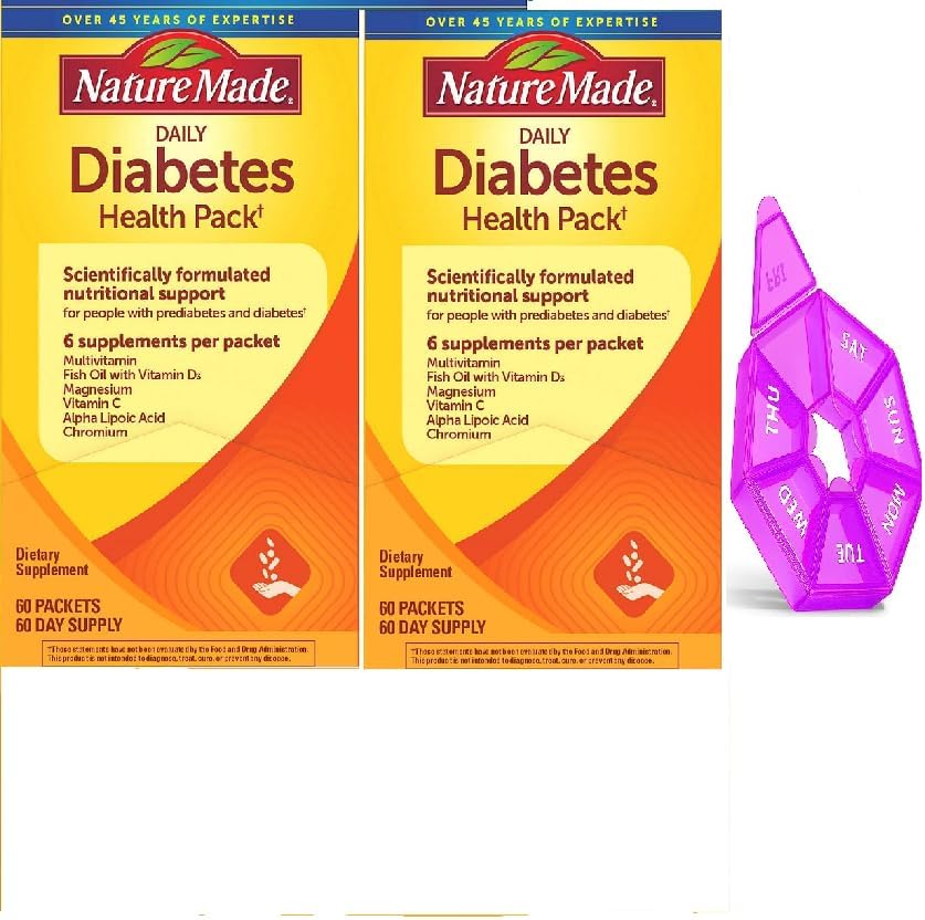 Amazon.com: Nature Made Diabetes Health Pack, 60 Packets, Pack of 2 ...