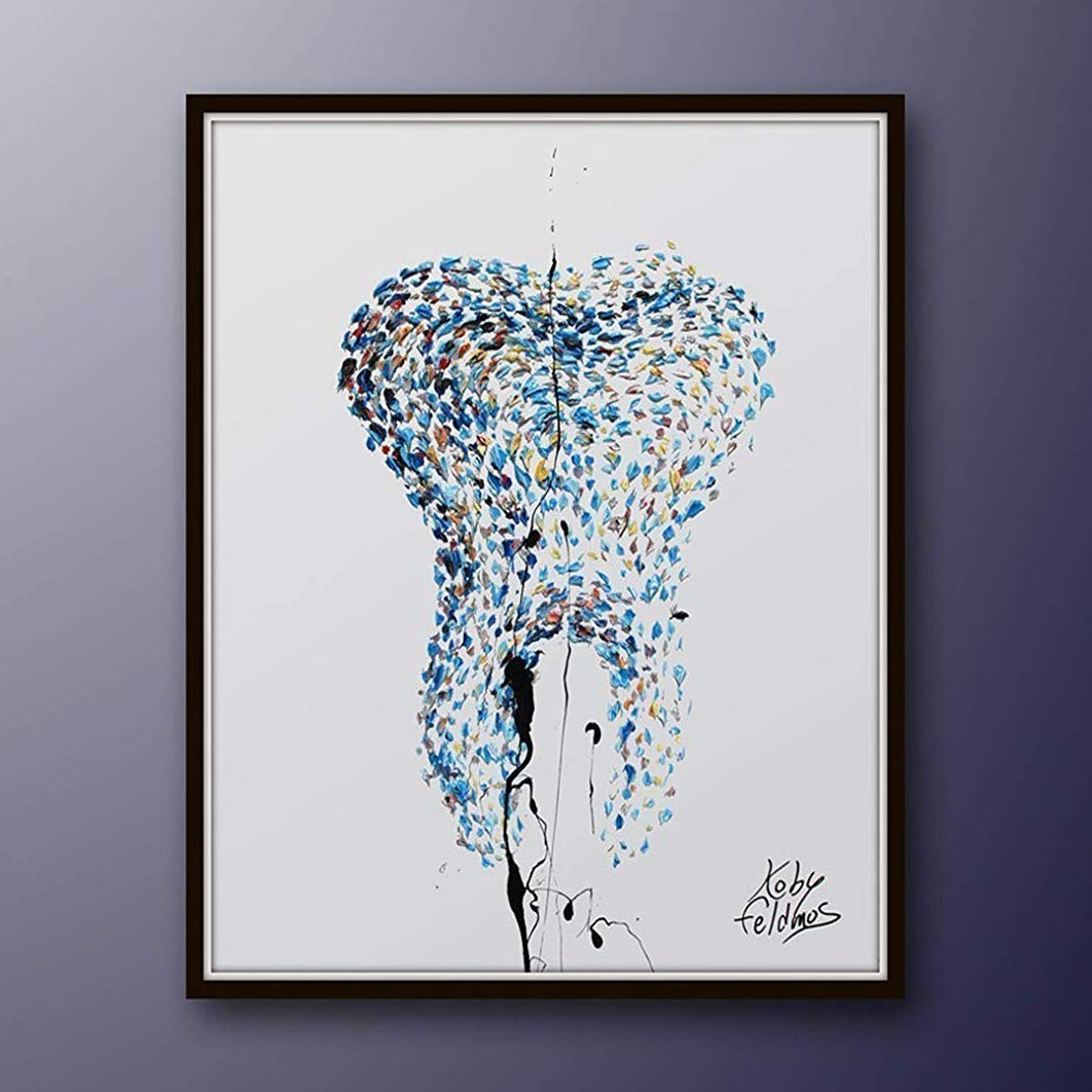 Amazon.com: Cute Tooth Teeth Painting 40" Original oil painting on ...