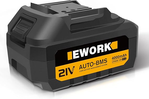 Amazon.co.jp: EWORK 21 Vリチウムイオン電池4.0 Ah EWORK21Vシリーズ電動工具、マキタ18Vシリーズ電動工具と互換性があり、LED残量表示機能、過負荷および ...