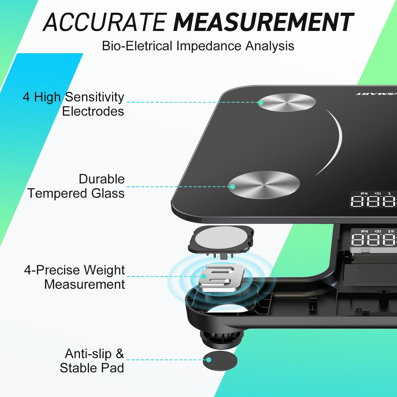 Snapklik.com : INSMART Smart Scale For Body Weight,Accurate Digital ...