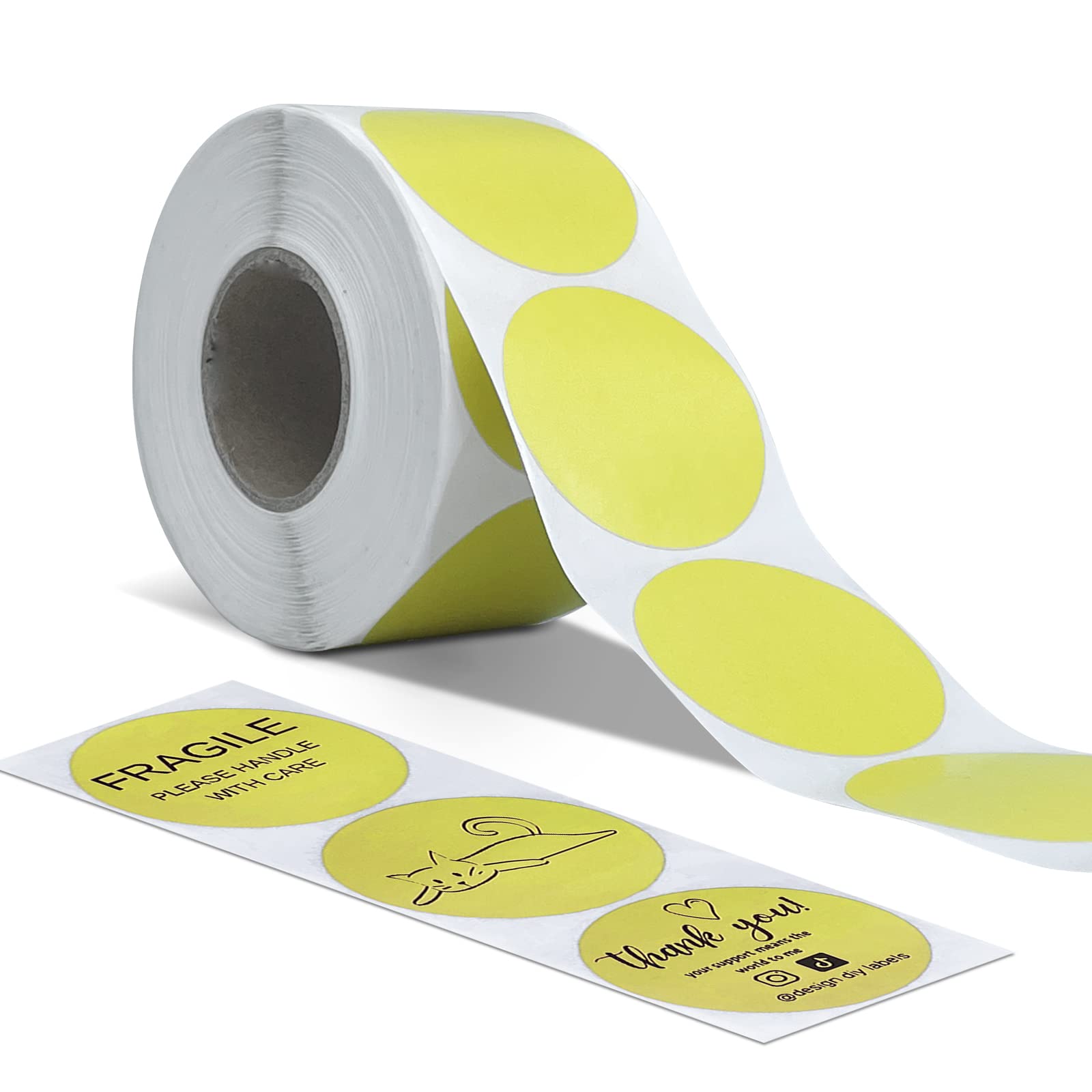 Buy Hotlabel 2" Circle Thermal Sticker Label, Self-Adhesive Round ...