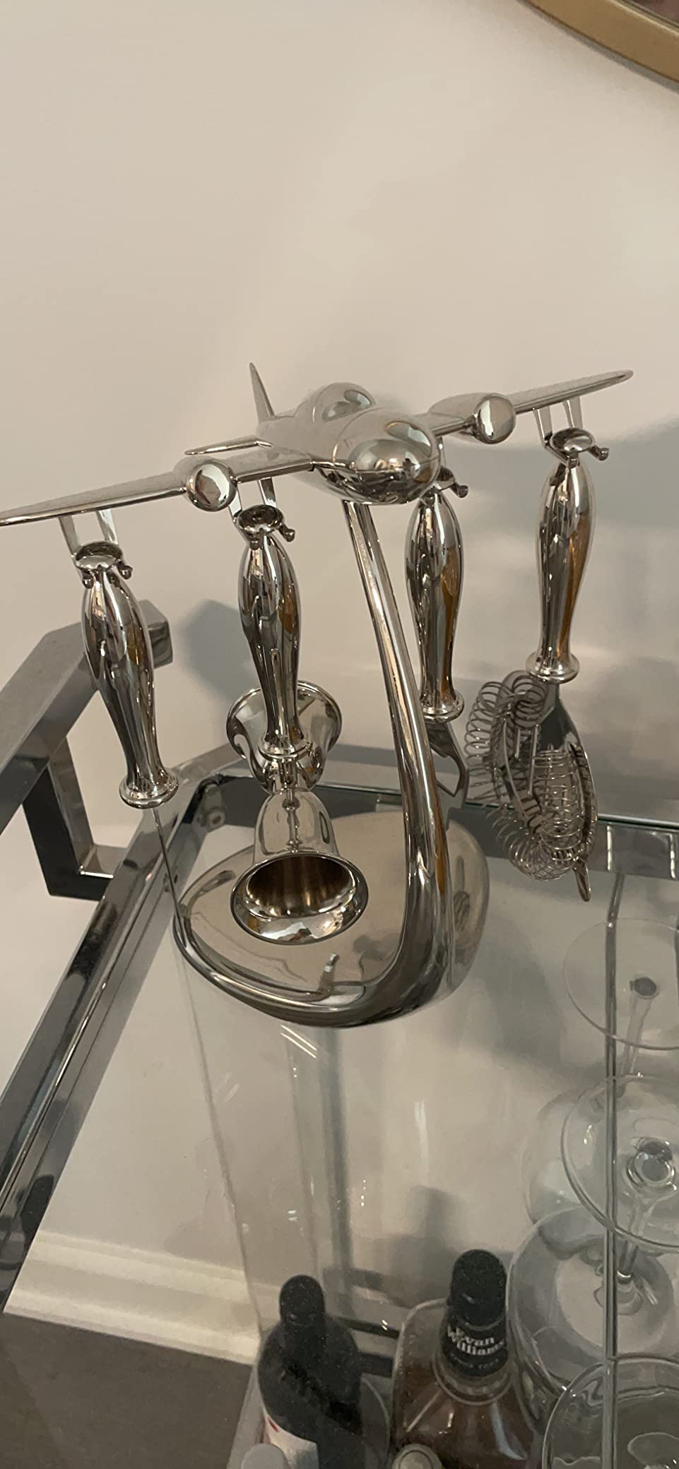 $15/mo - Finance Godinger Airplane Bar Tools Set, Stainless Steel Bar ...