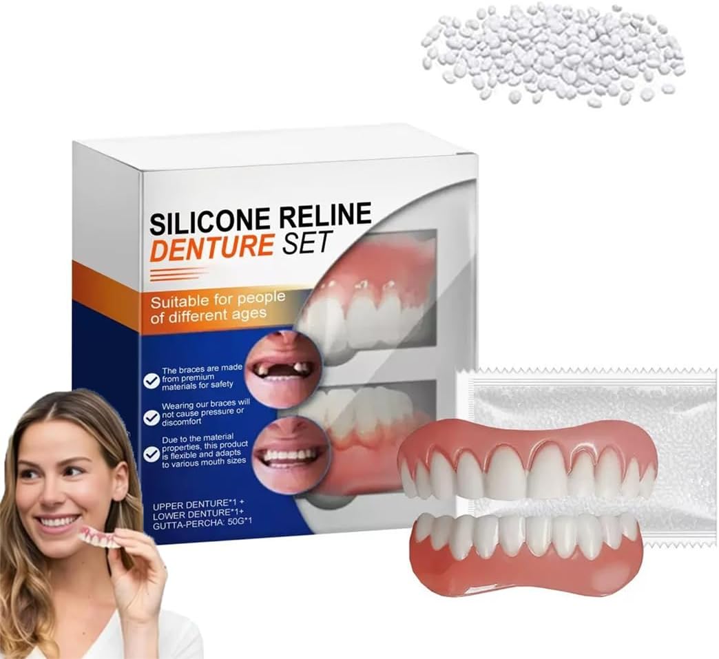Silicone Reline Denture Set,Denture Set， Denture Reline Kit for Women ...