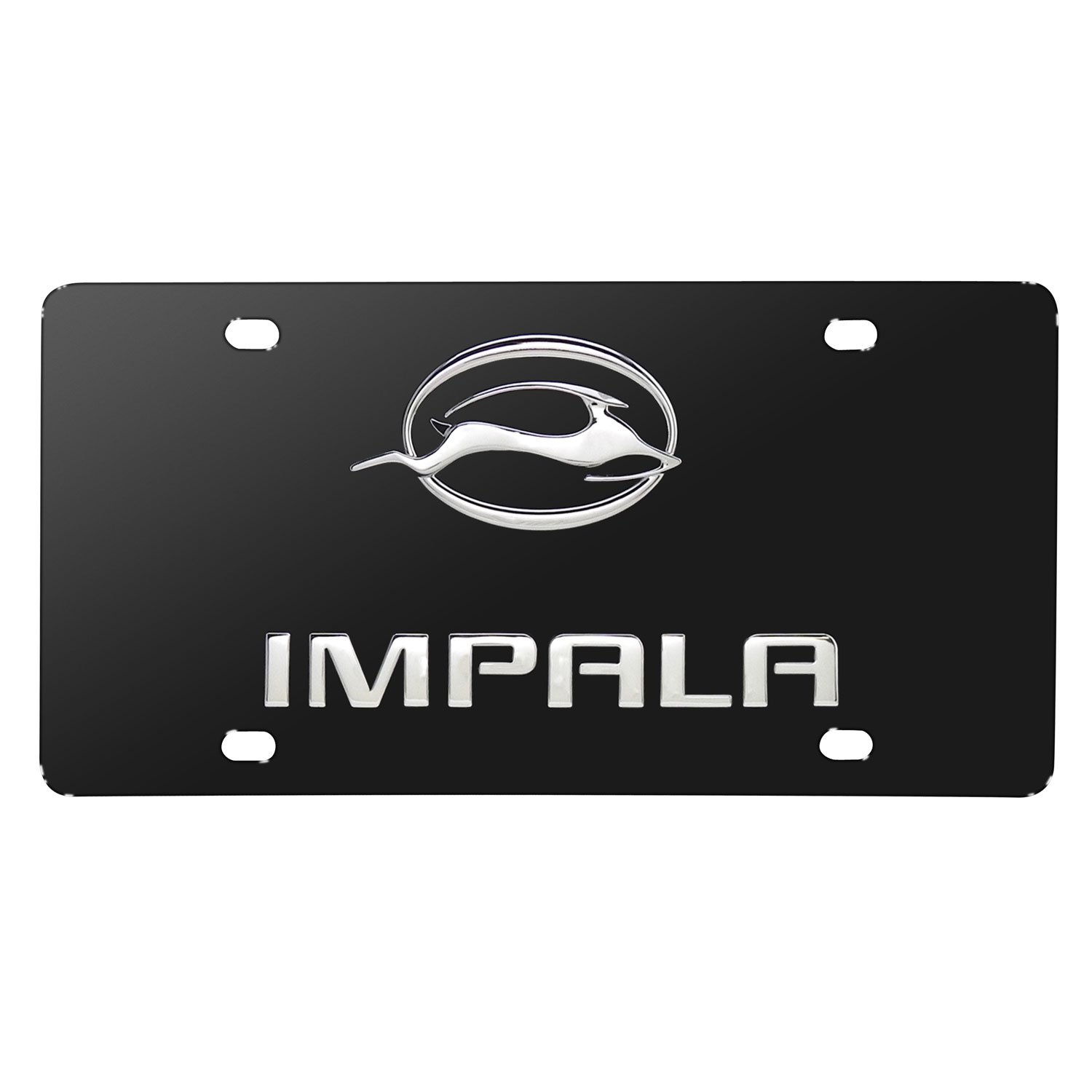 Amazon.com: iPick Image Made for Chevrolet Impala 3D Dual Logo Black ...