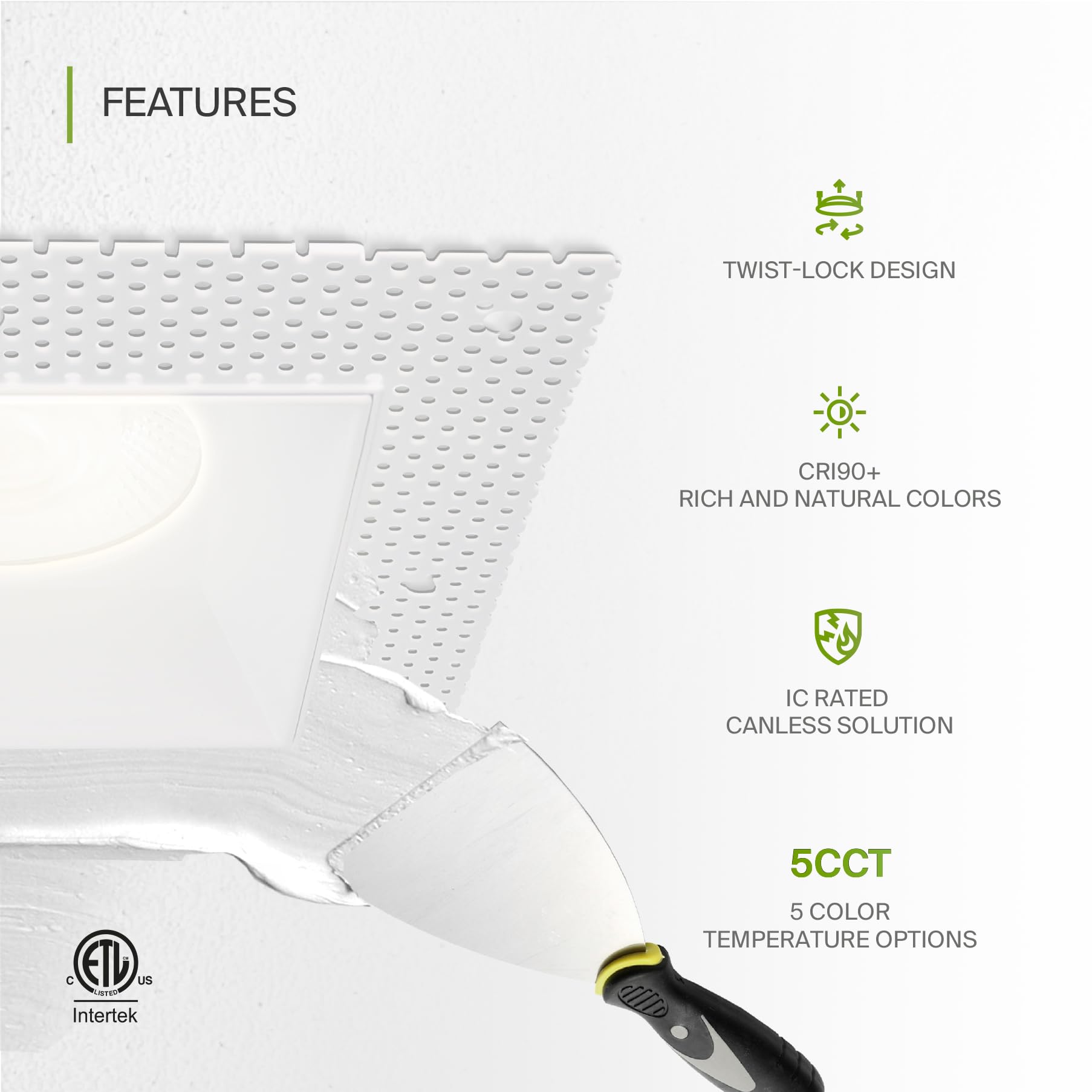 Snapklik.com : ASD Trimless LED Recessed Lighting 6 Inch, 24W 120V ...