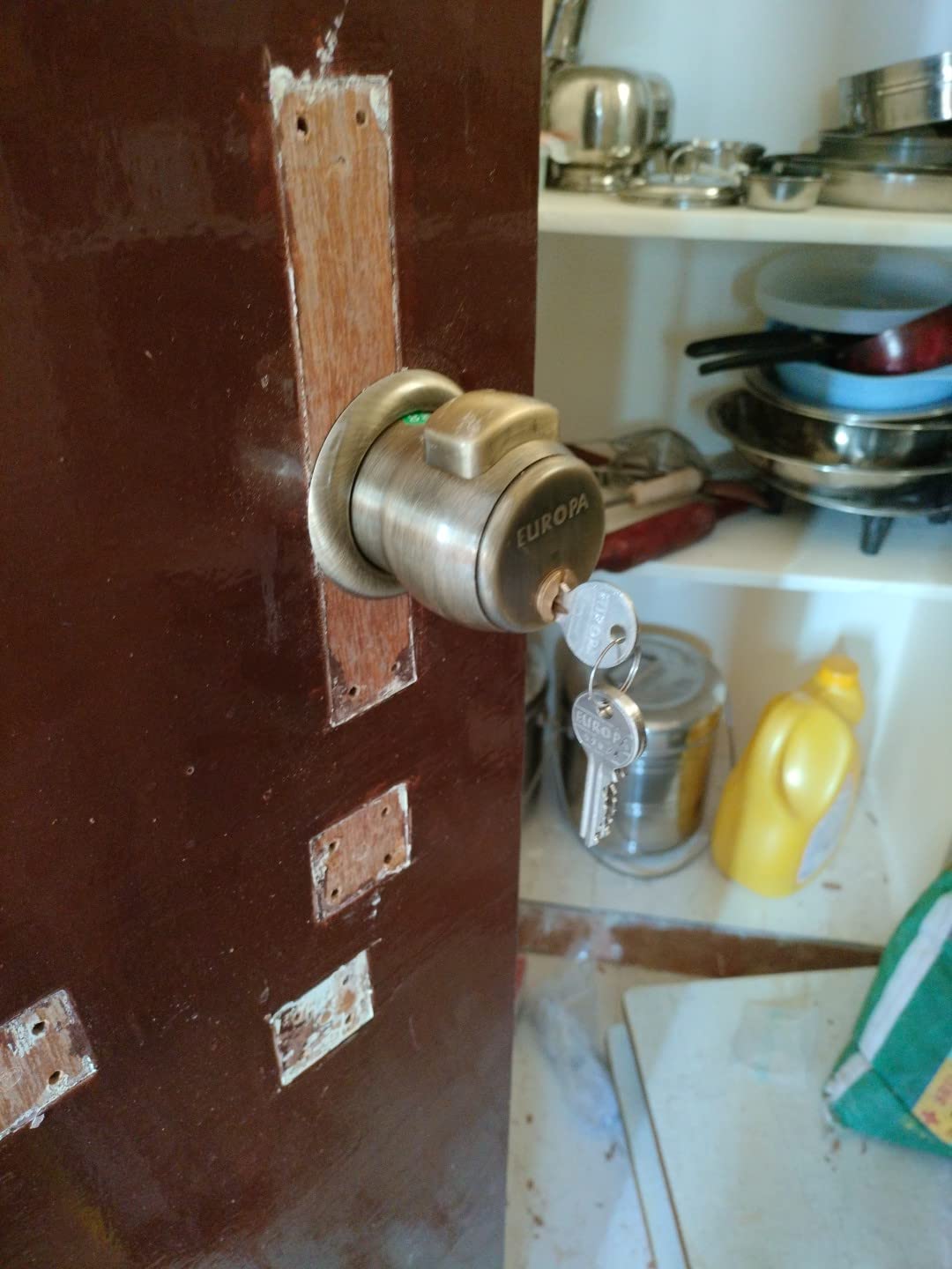 Europa Stainless Steel Feather Touch Press Button Cylindrical Lock ...