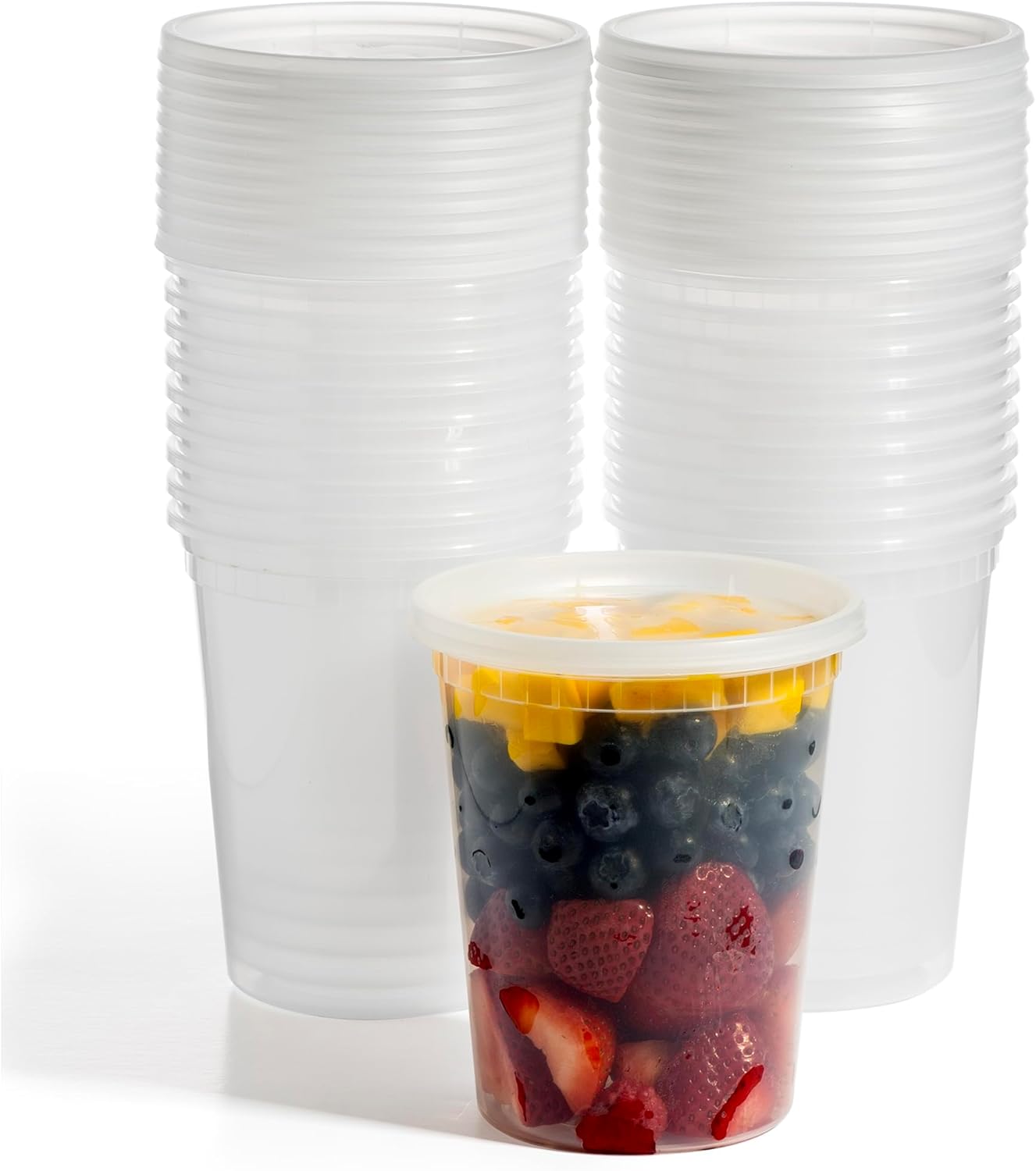 Amazon.com: BINO | 32 Oz Deli Containers with Lids - 20 Pack | Food ...