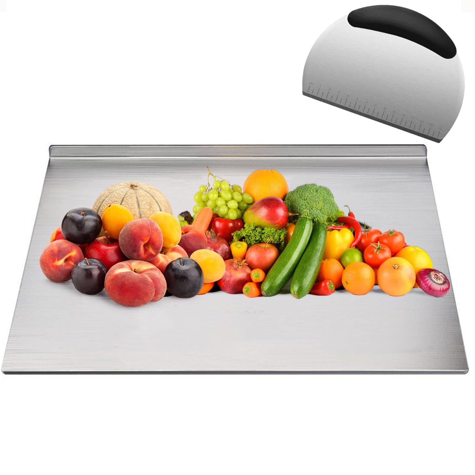 Amazon.com: 15x11 Inch Stainless Steel Cutting Board - Cutting Boards ...