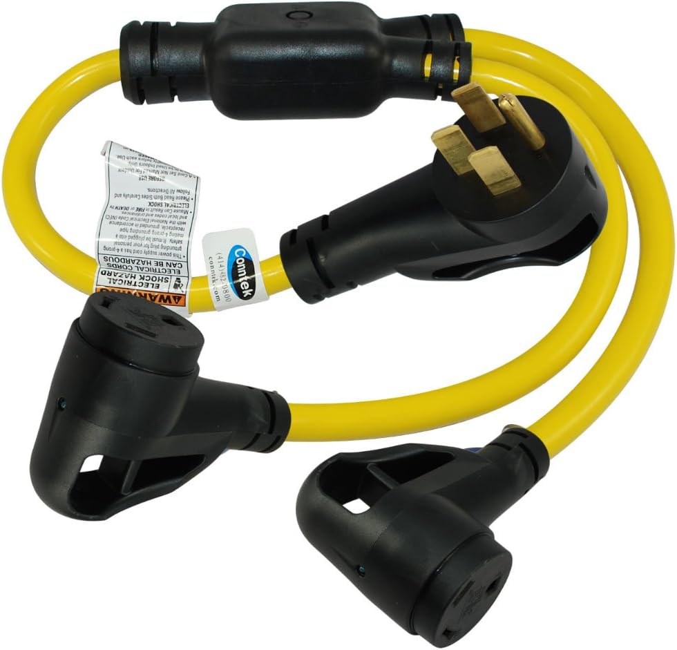 Amazon.com: Conntek 15961 RV Generator Y Adapter Cord 50 Amp to (2) RV ...