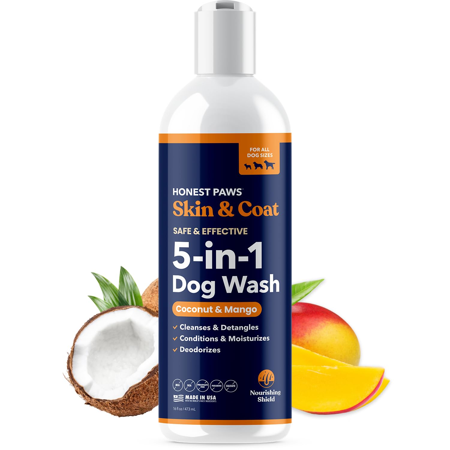 Snapklik.com : Honest Paws Dog Shampoo And Conditioner - 5-in-1 For ...