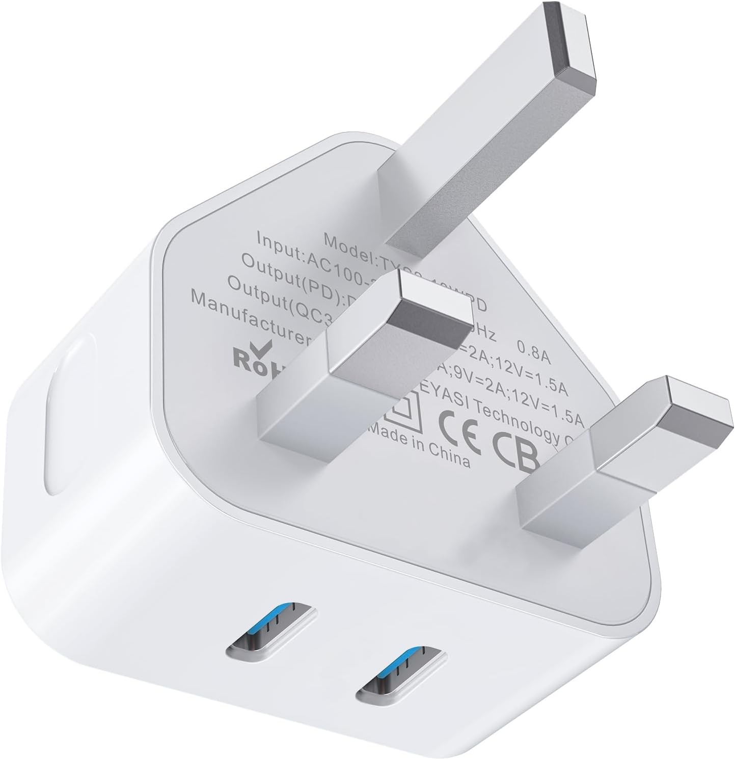 USB C iPhone 15 Plug, Micro USBC Apple Plug Dual Port Type C Wall ...