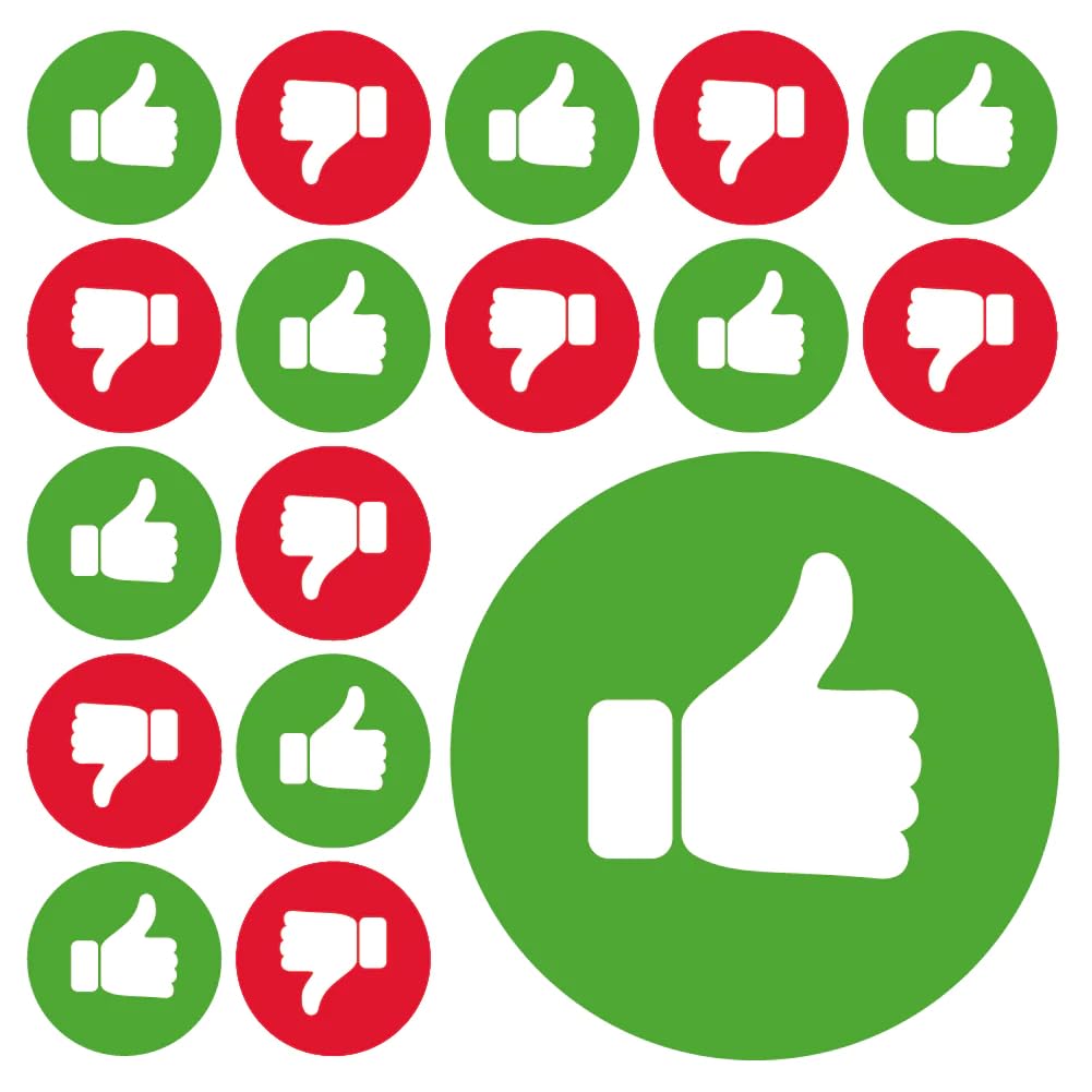 900 Mini Thumbs Up/Down Marking Stickers 10mm For Children, Teachers ...