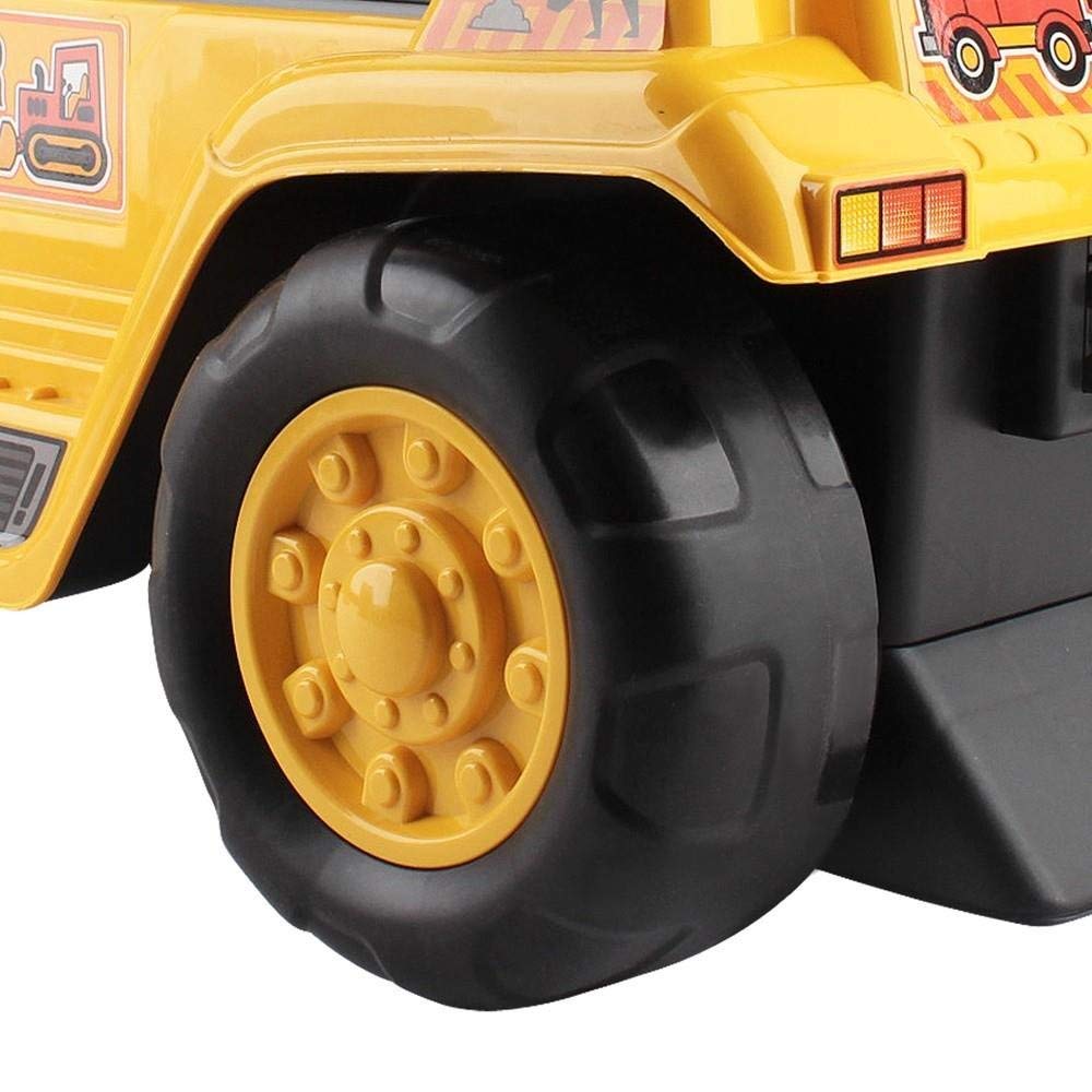 Quickdraw Ride-on Push Along Bulldozer Tractor Yellow Digger Childrens ...