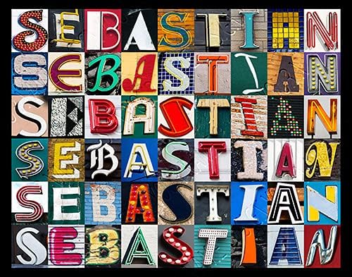 Amazon.com: SEBASTIAN Personalized Name Poster Using Sign Letters ...