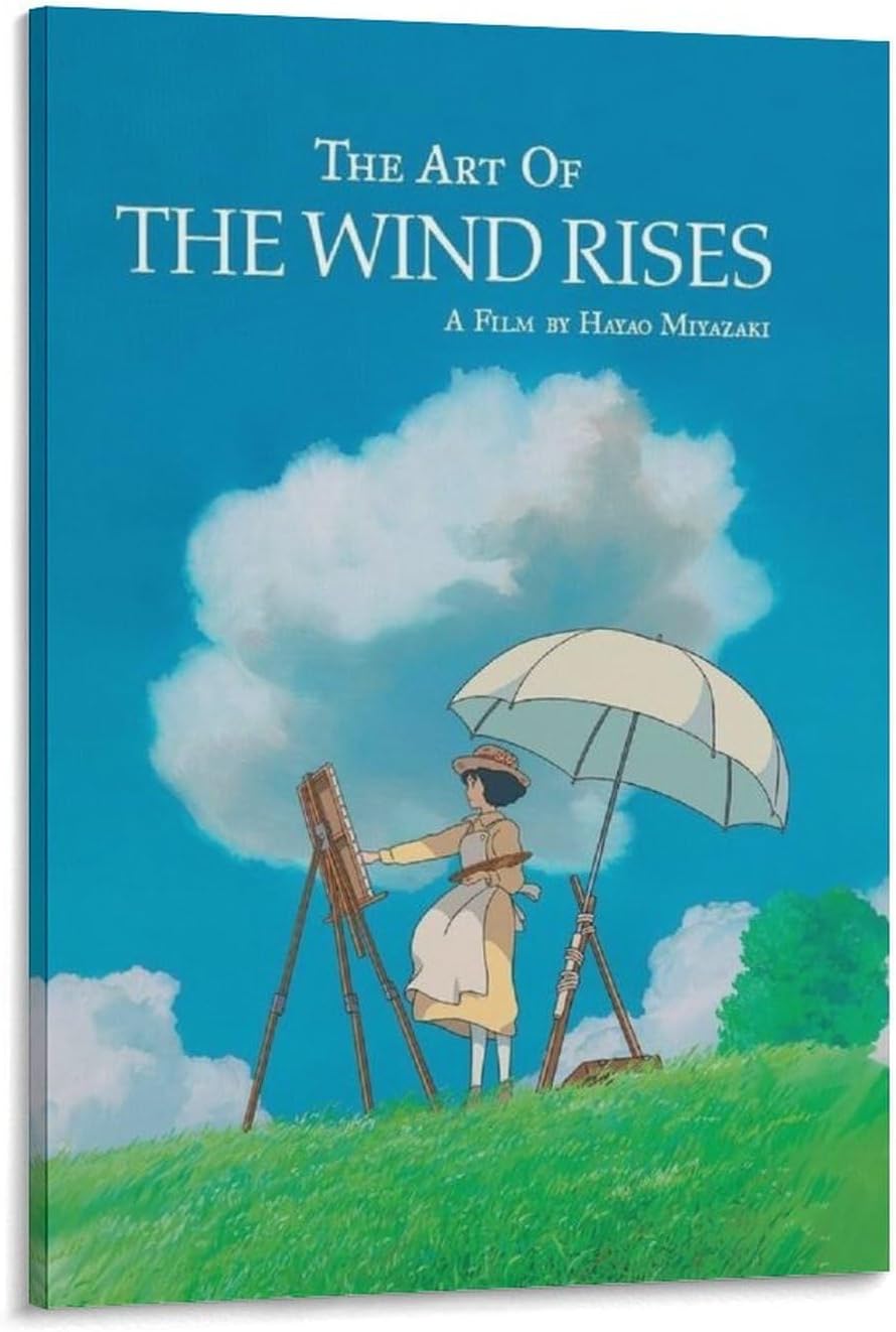 Amazon.com: IQAZXCA Anime The Wind Rises Poster Canvas Wall Art Posters ...
