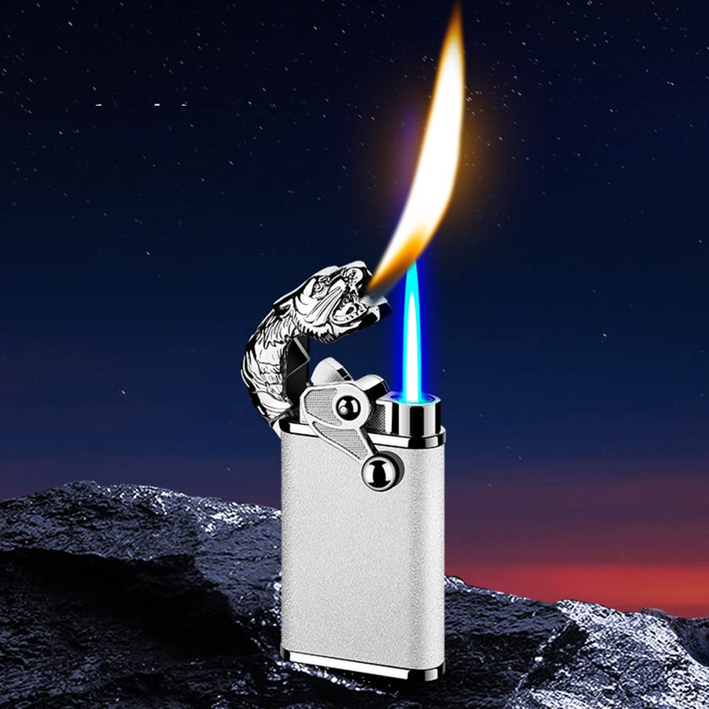 Buy Double Jet Flame Lighter,Jet Torch Arm Rocker Lighter Refillable ...