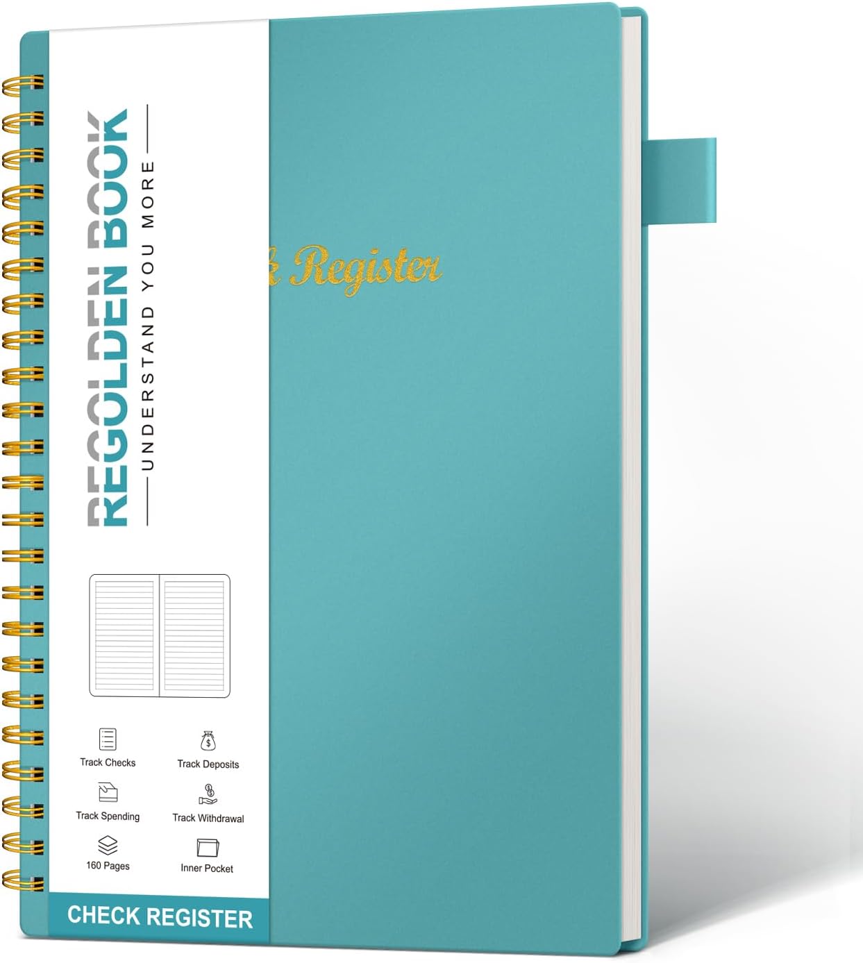 Amazon.com: Regolden-Book Check Registers for Personal Checkbook ...