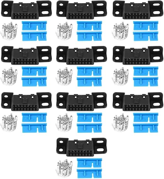 xuuyuu Conector DLC 16 Pines Hembra Conector Hembra OBD2 II 16Pin ...
