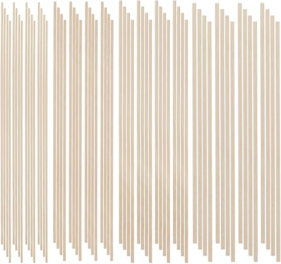 Amazon.co.jp: OLYCRAFT 64本 スティック棒 棒材 正方形 4サイズ 3mm/4mm/5mm/6mm 長さ400mm 木製 木材 木棒 クラフト モデリング ハンドメイド ...