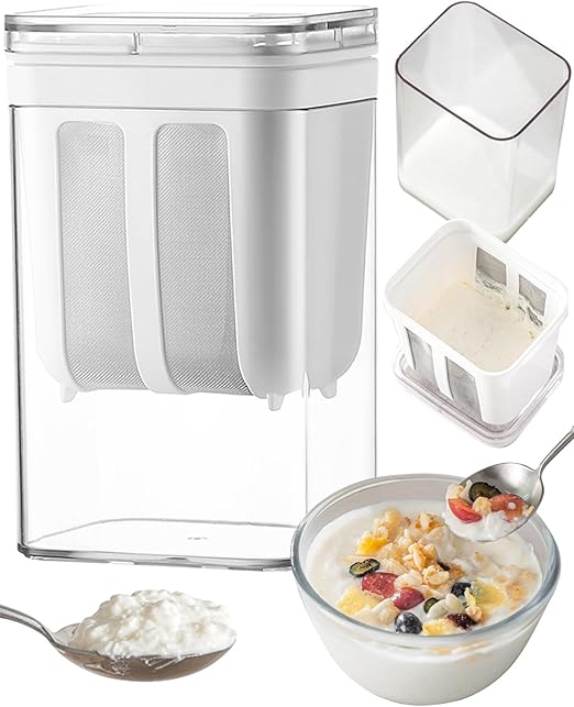 Amazon.com: Yogurt Strainer, 19oz/562ml Thick Greek Yogurt Milk Filter, Food Strainer, Greek ...